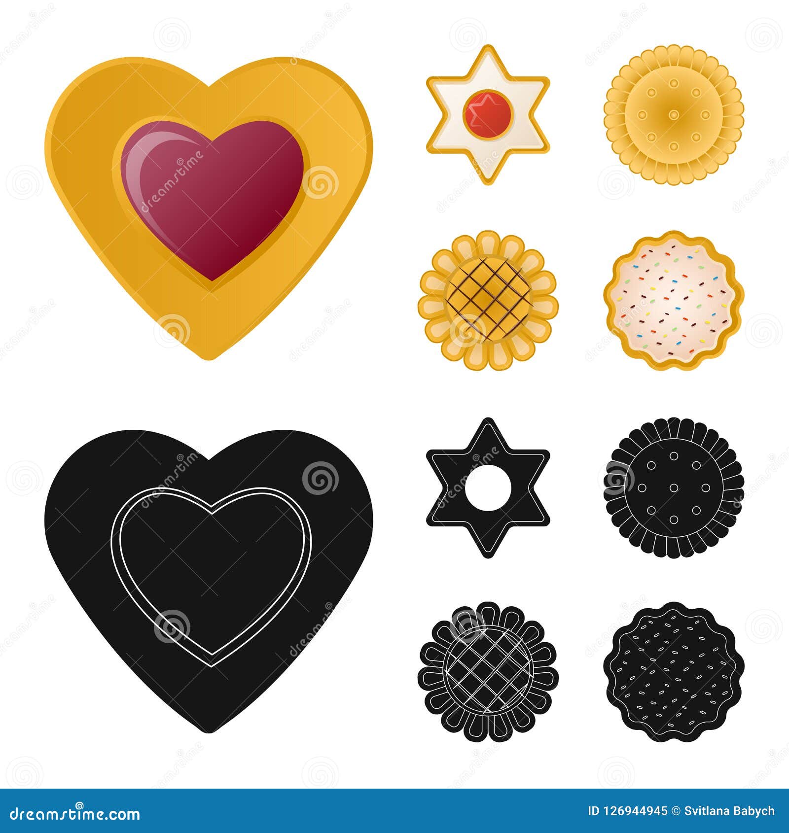 Vector Design of Biscuit and Bake Icon. Collection of Biscuit and ...