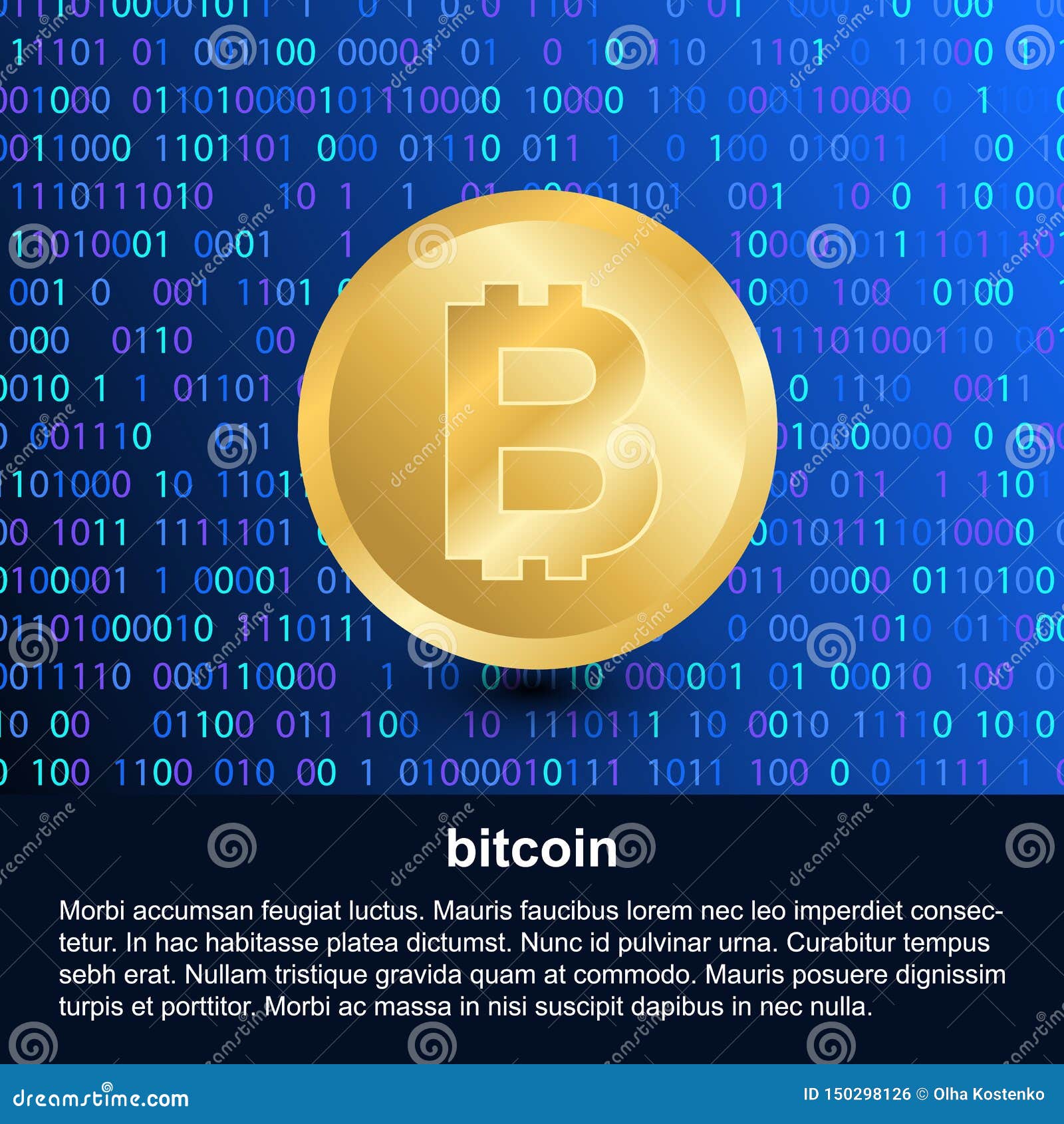 Bitcoin Element on Digital Modern Background Stock Vector ...