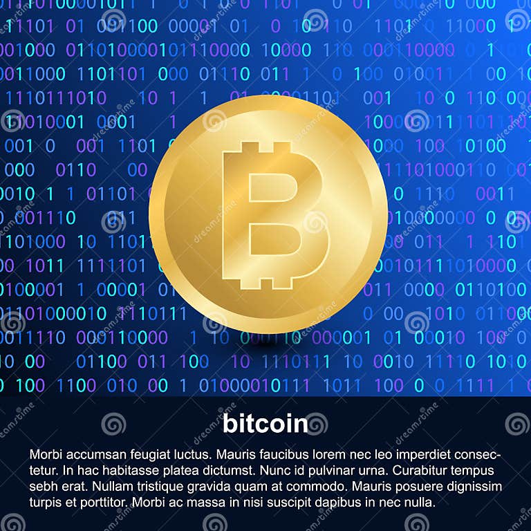 Bitcoin Element on Digital Modern Background Stock Vector ...
