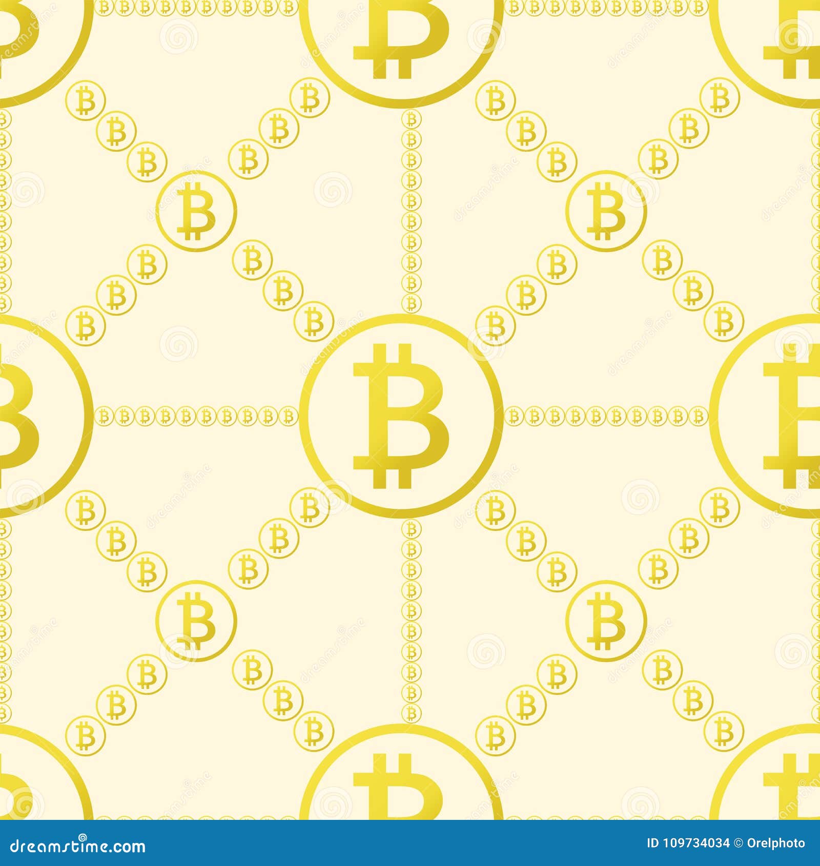 Bitcoin seamless pattern stock vector. Illustration of investment ...