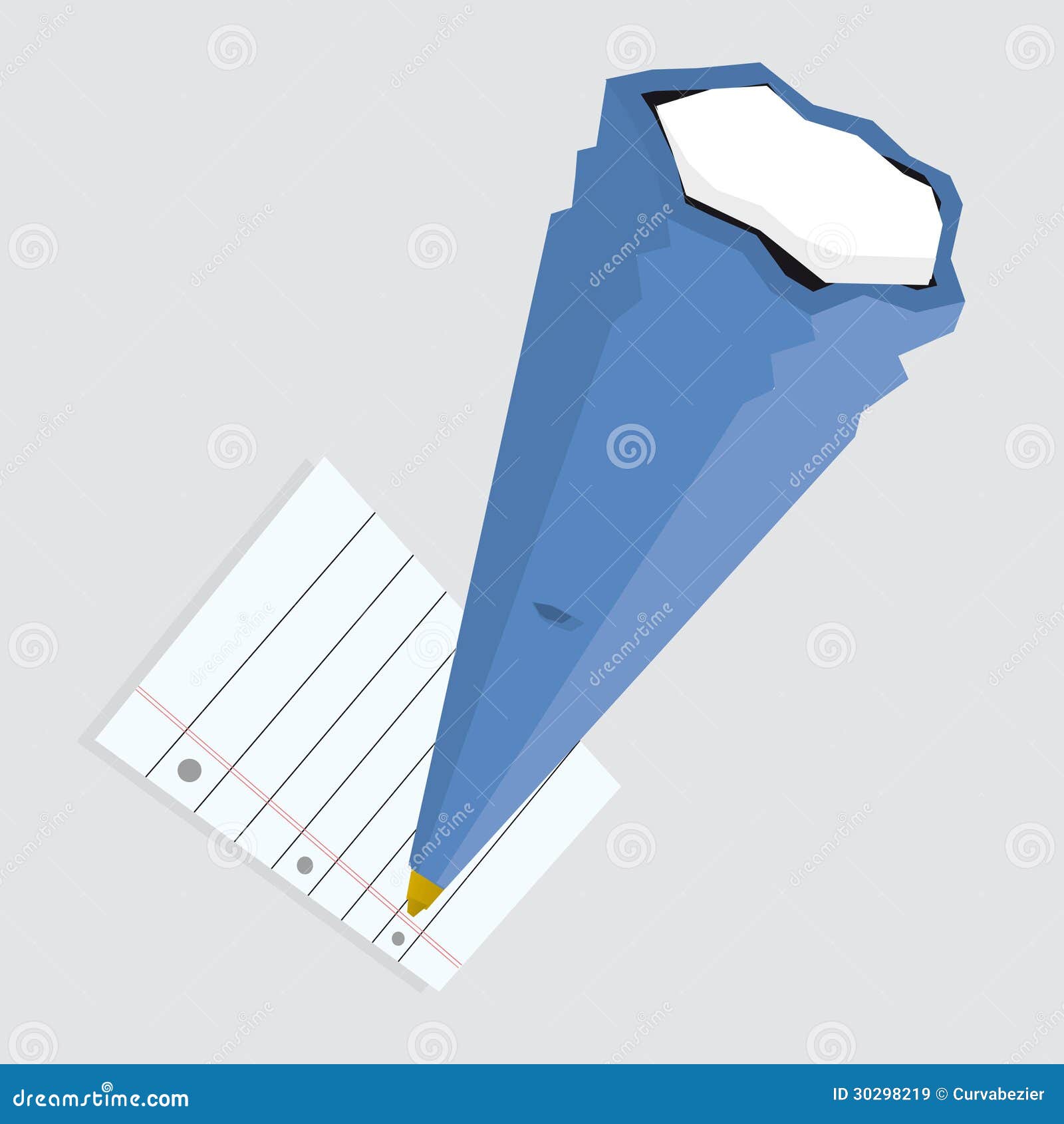 Bitten pen - Nervous test stock vector. Illustration of nervous - 30298219