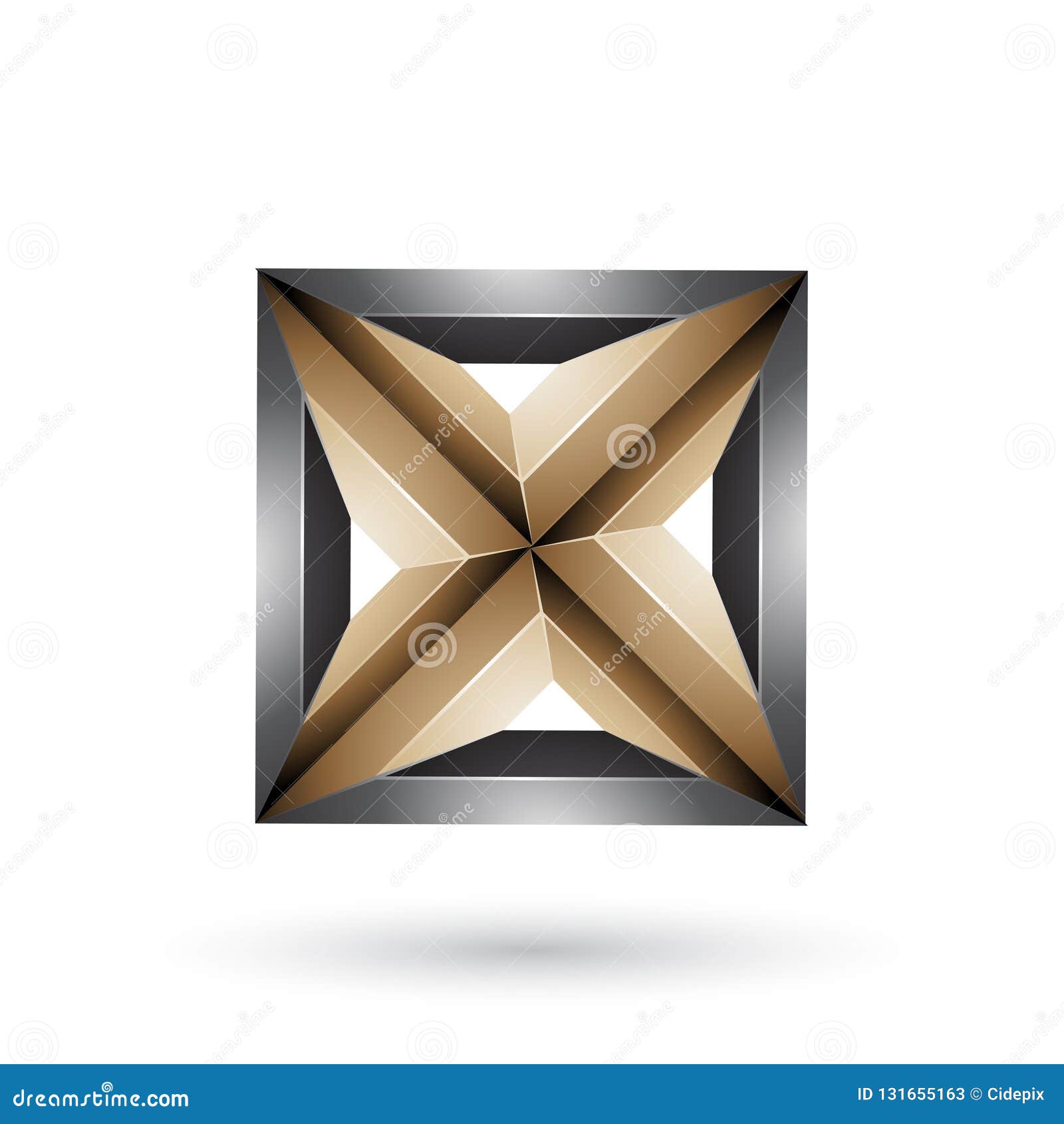 Black and Beige 3d Geometrical Embossed Square and Triangle Shape ...