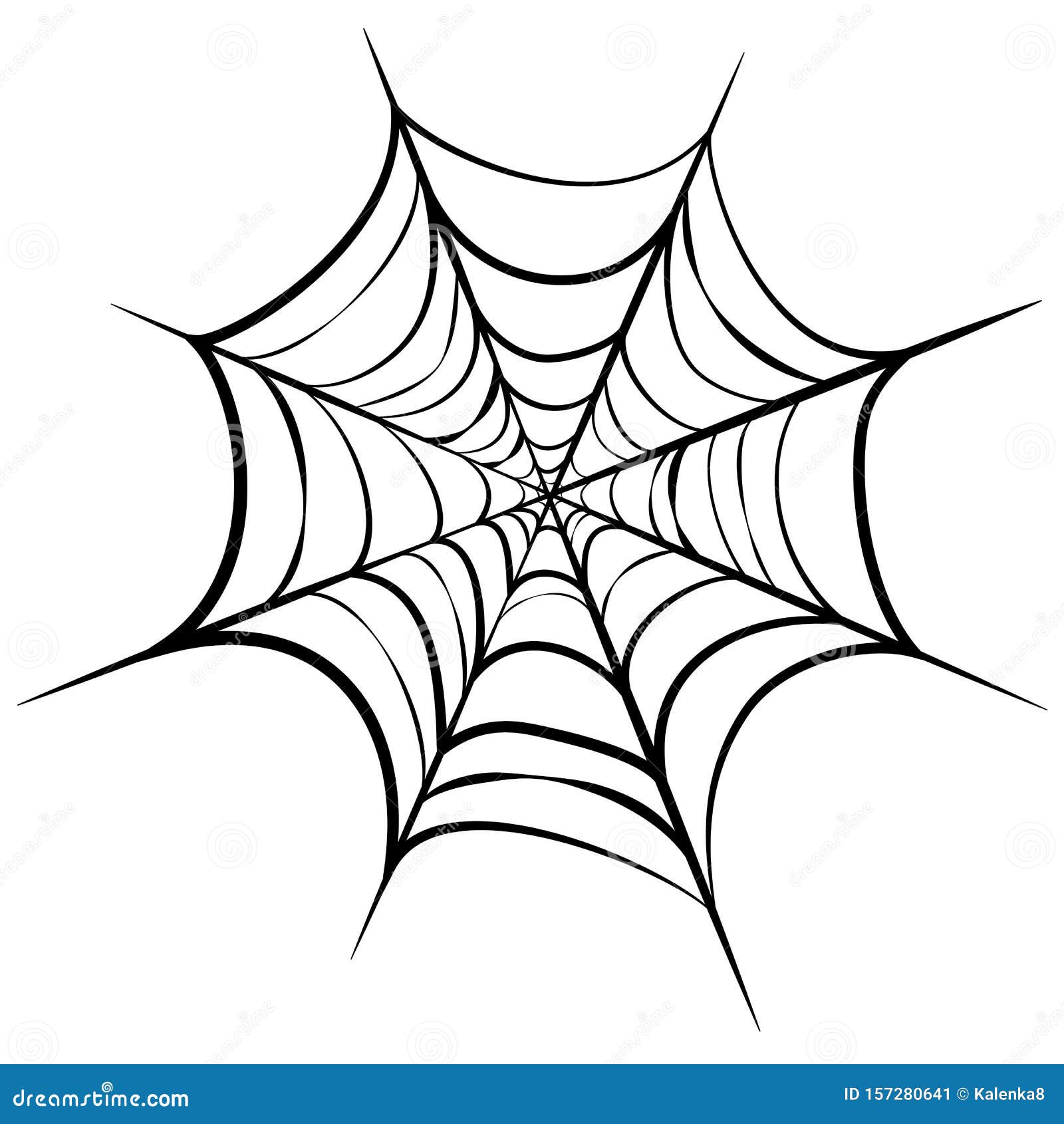 Vector Illustration of Black Cobweb Isolated on White Background. Line ... Vector Illustration of Black Cobweb Isolated on White Background. Line ...