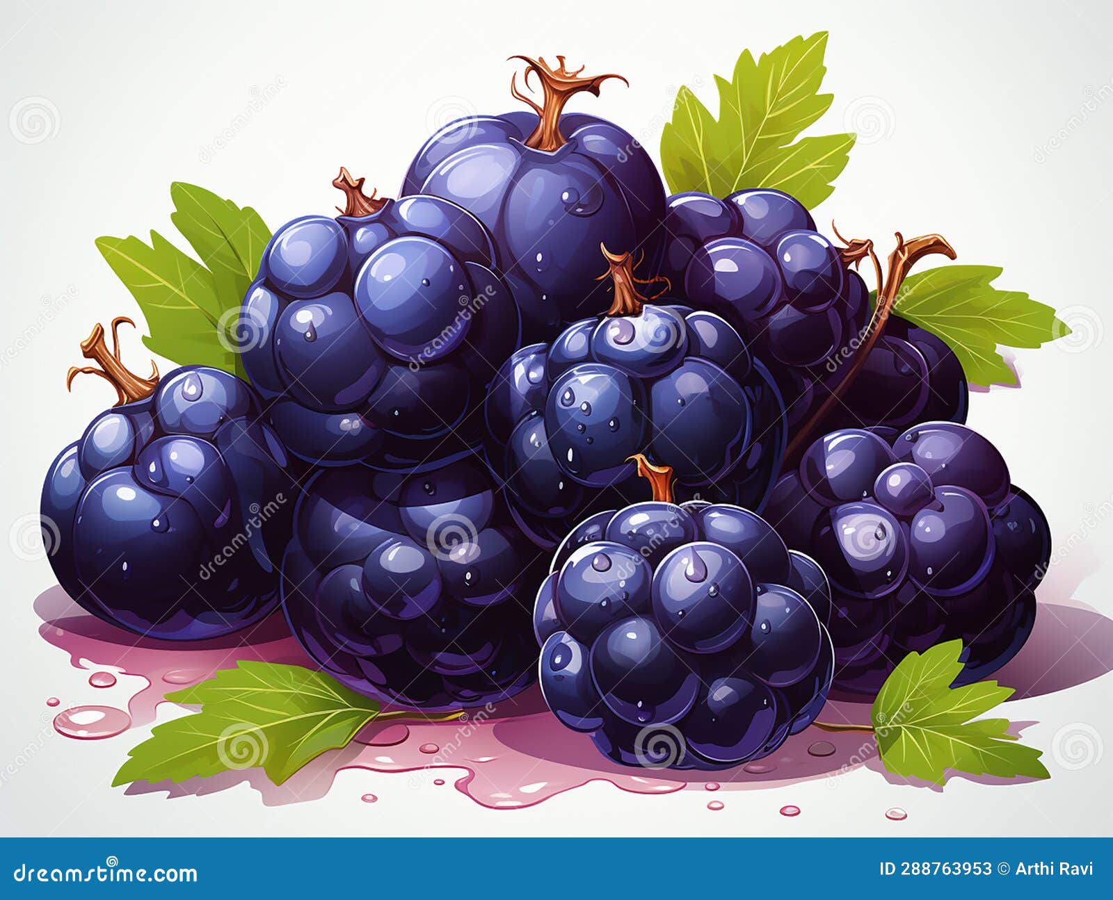 Vector Illustration of Black Currant Stock Illustration - Illustration ...