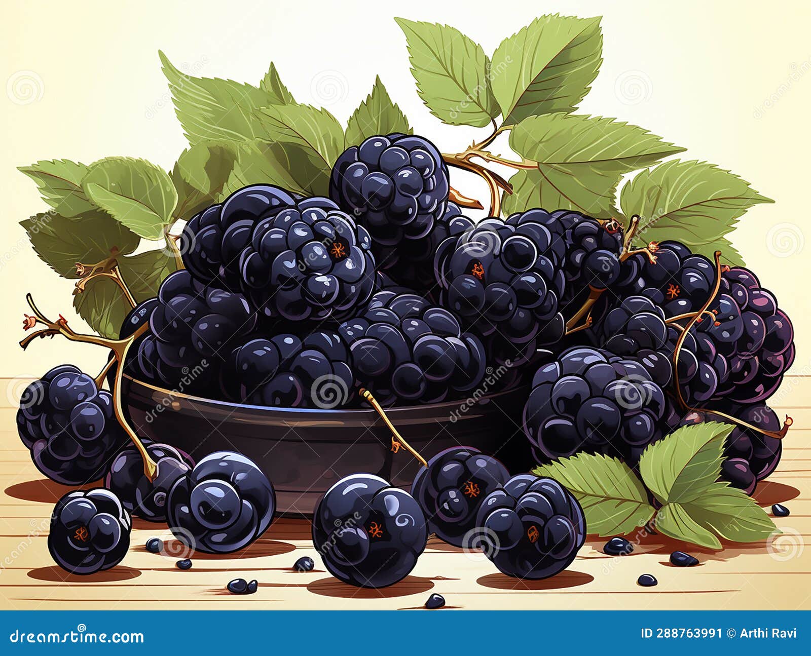 Vector Illustration of Black Currant Stock Illustration - Illustration ...