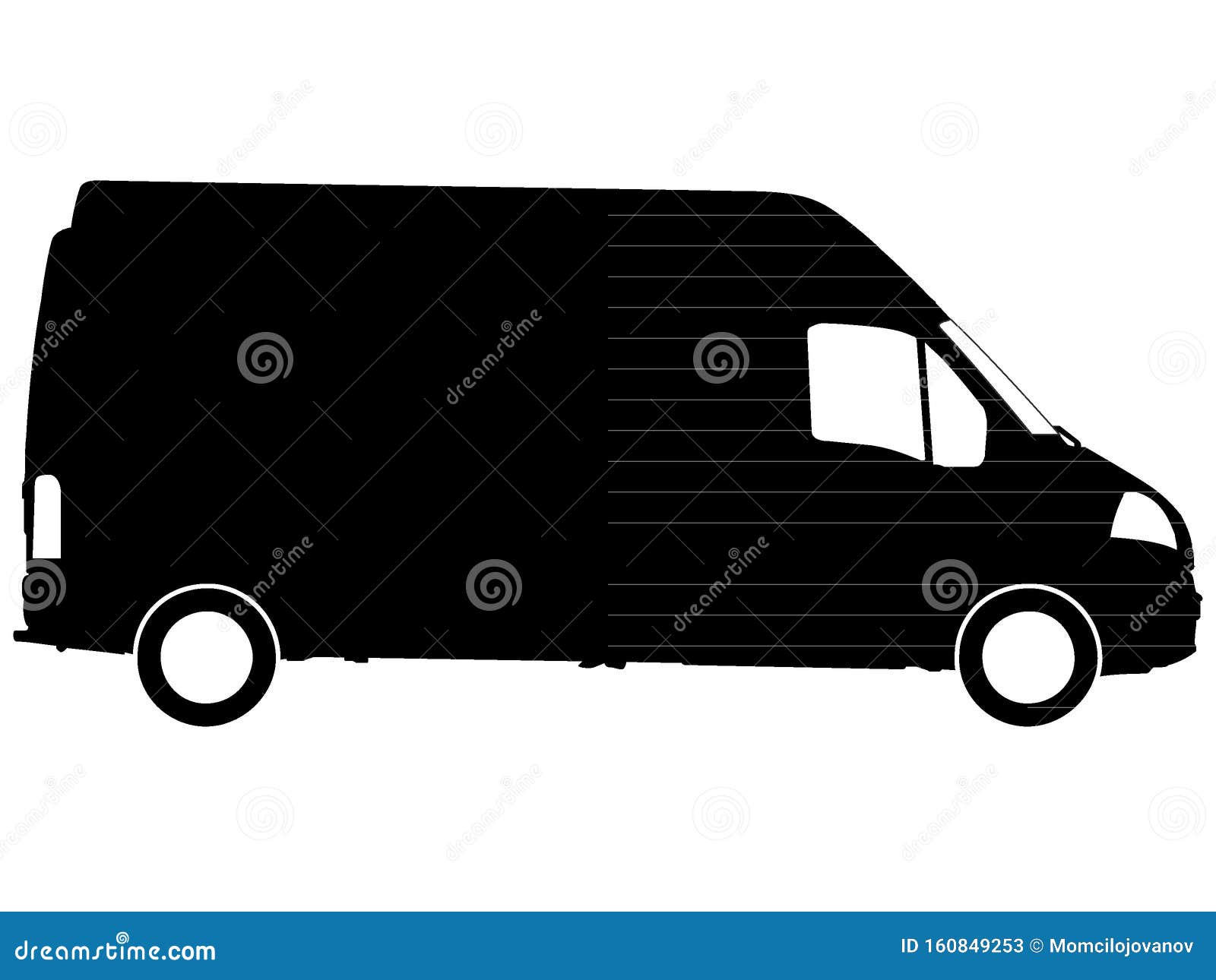 Black Delivery Service Illustration, Delivery Truck Logo Or Icon ...