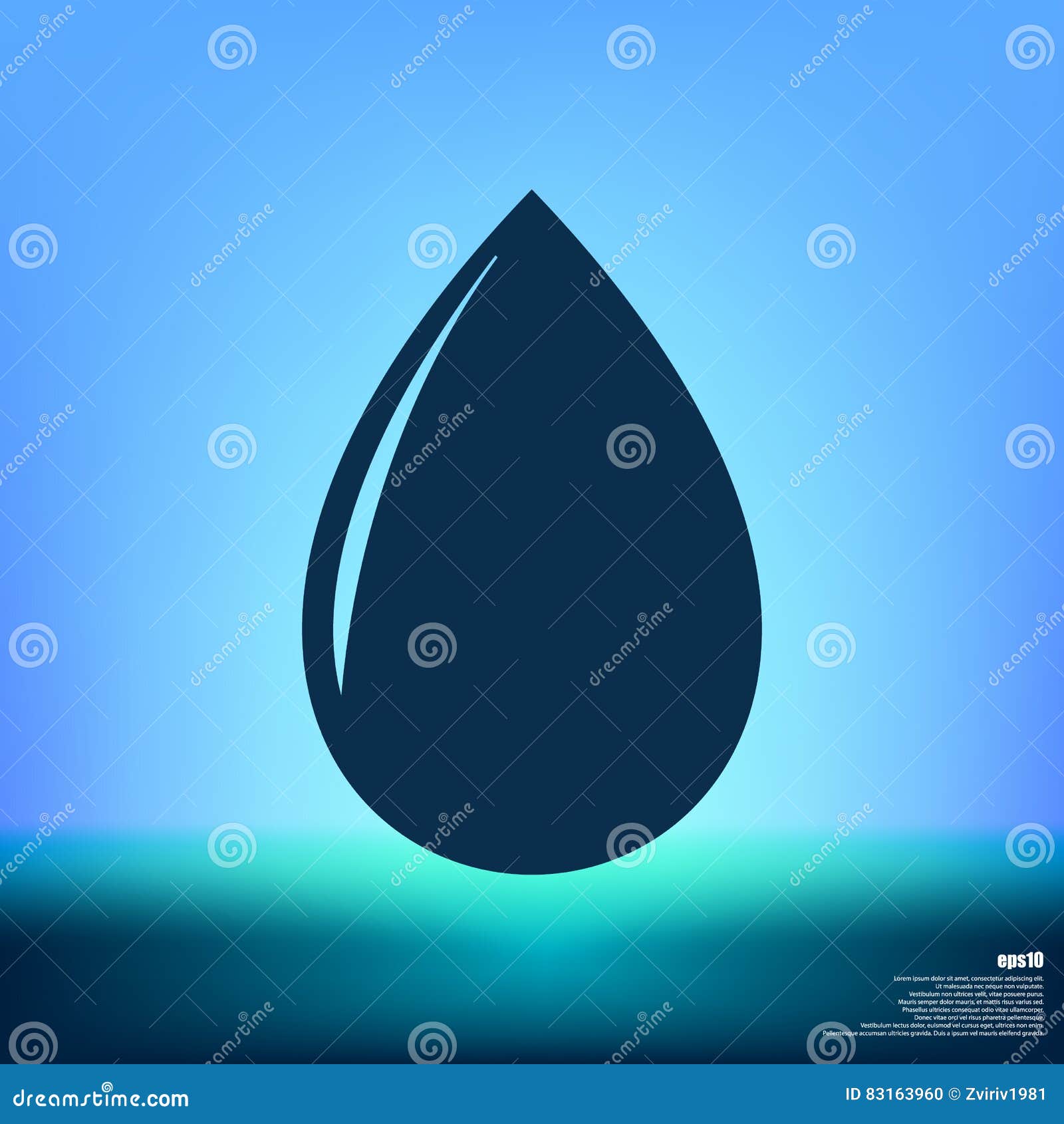 Vector Illustration of Black Drop Stock Illustration - Illustration of ...