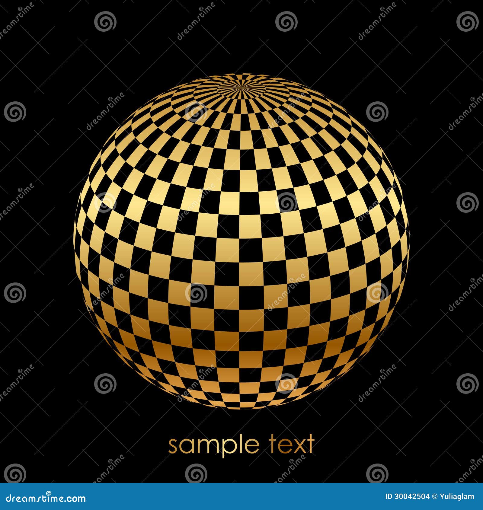 Black and gold ball stock vector. Illustration of gold - 30042504