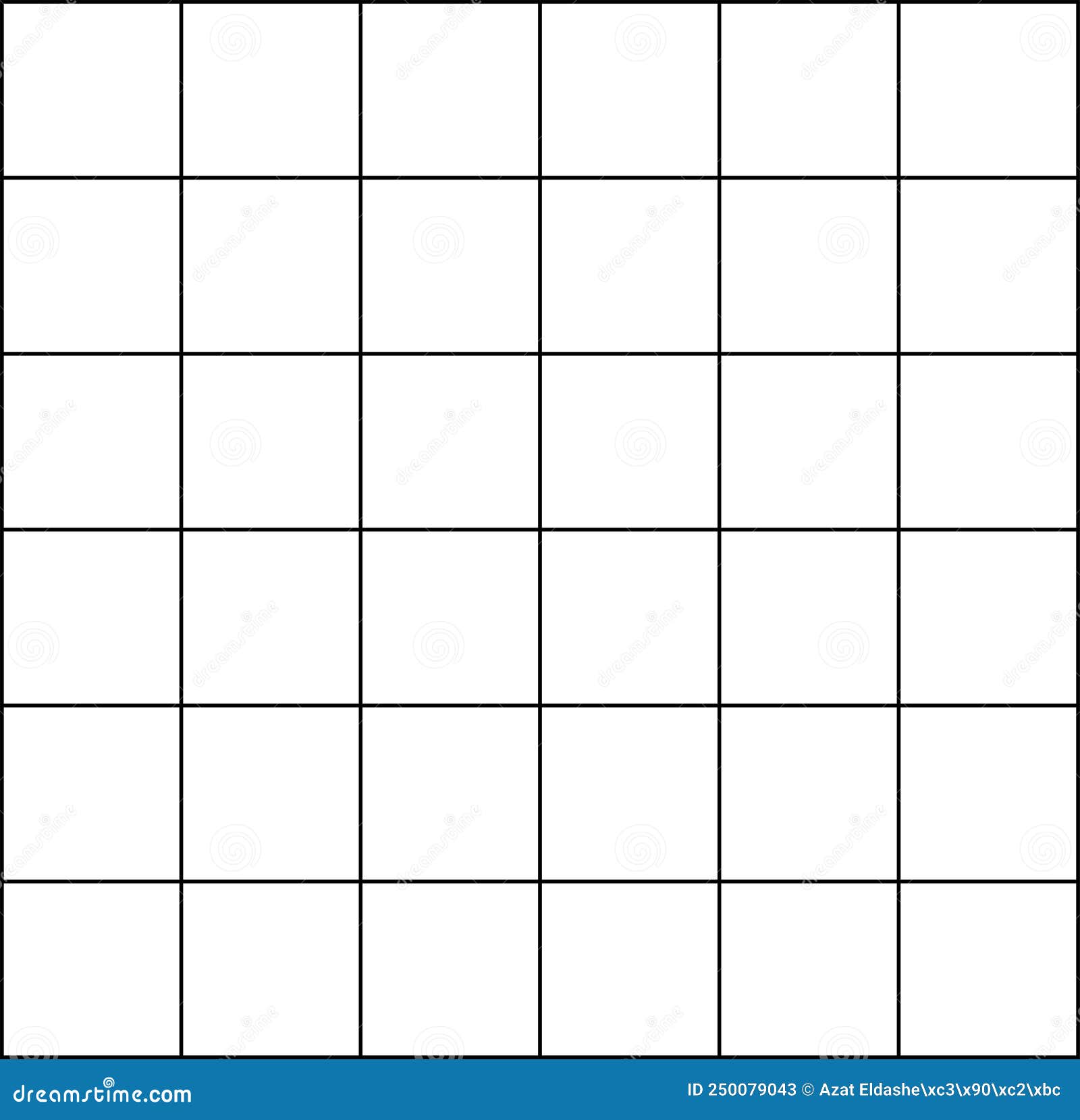 Vector Illustration of a Black Grid for Marking Up a Diary Stock Vector ...