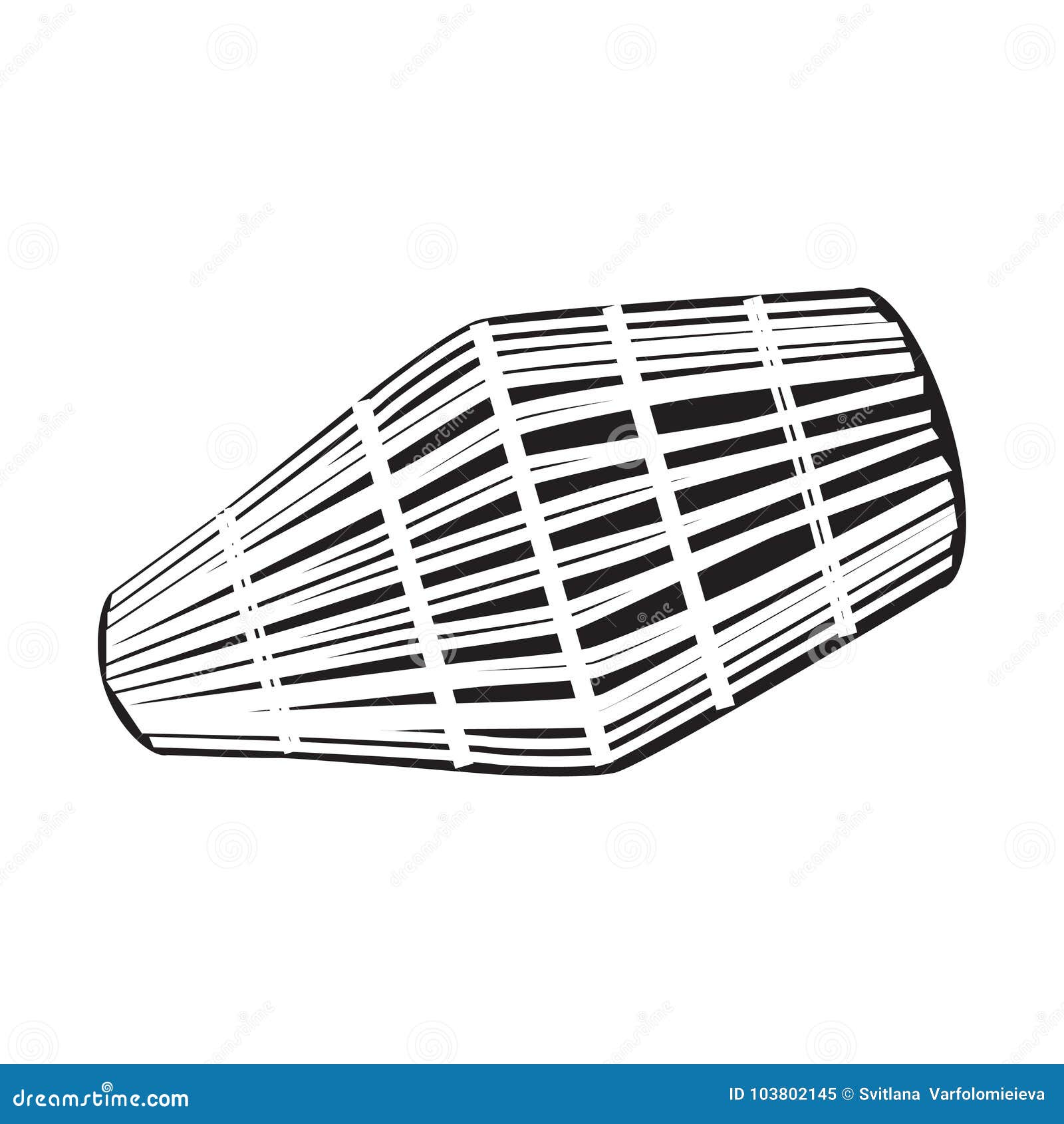 Vector Illustration of Black Indian Drum Khol Stock Vector ...