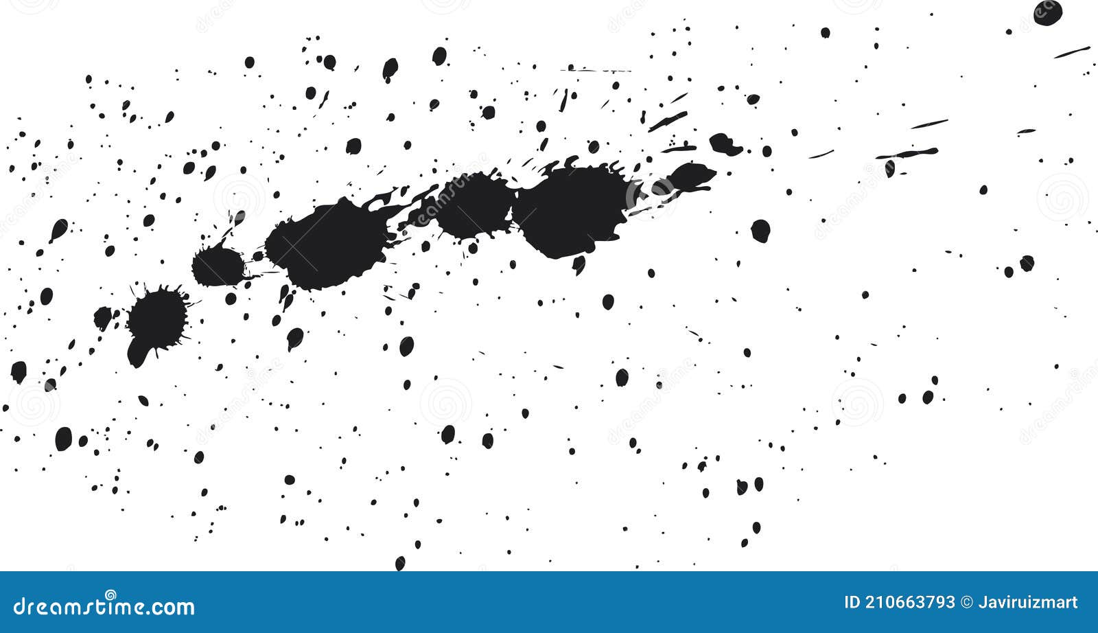 Black ink splatter stock illustration. Illustration of spray - 210663793