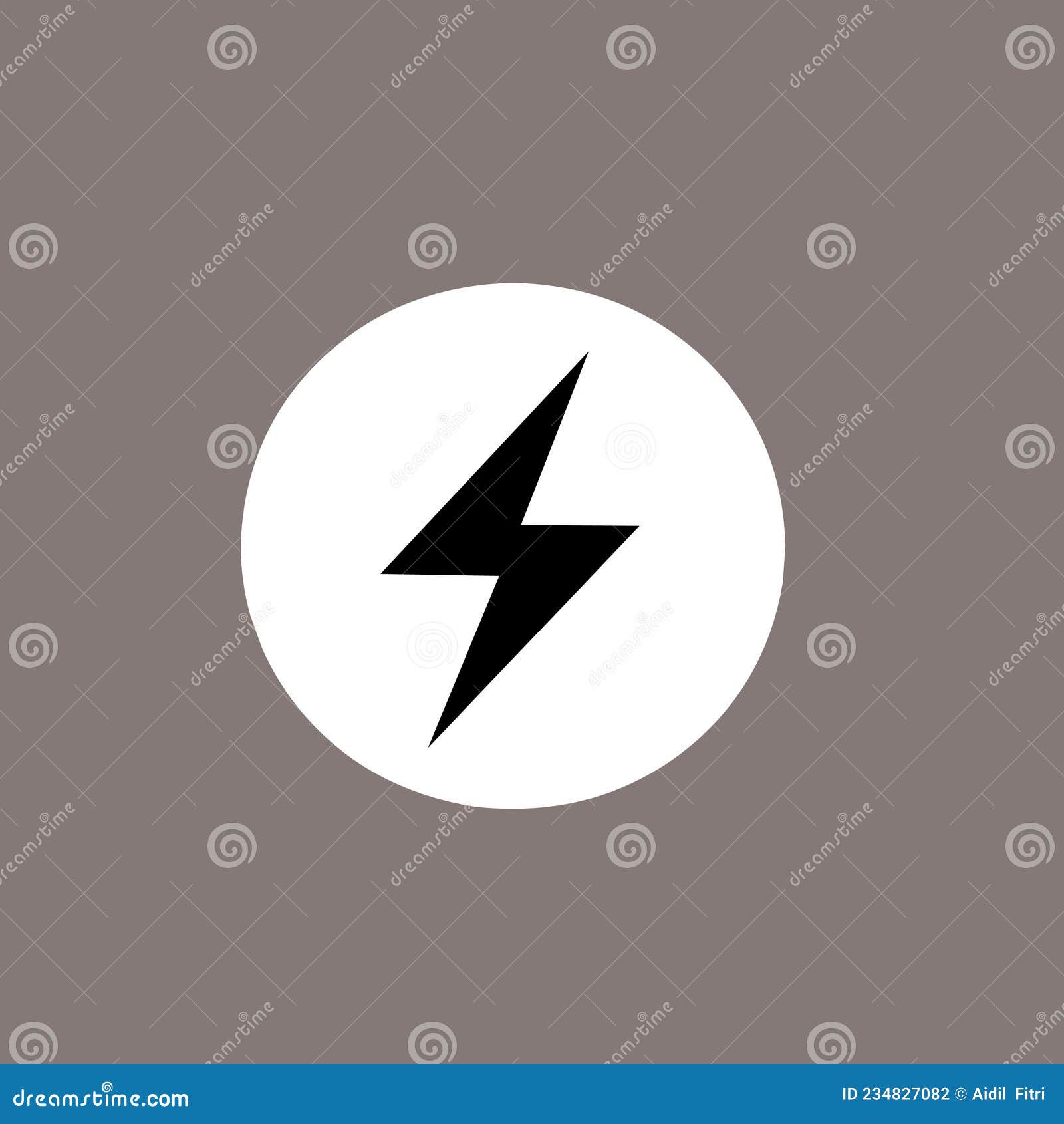 Vector Illustration of a Black Lightning Shape Stock Vector ...