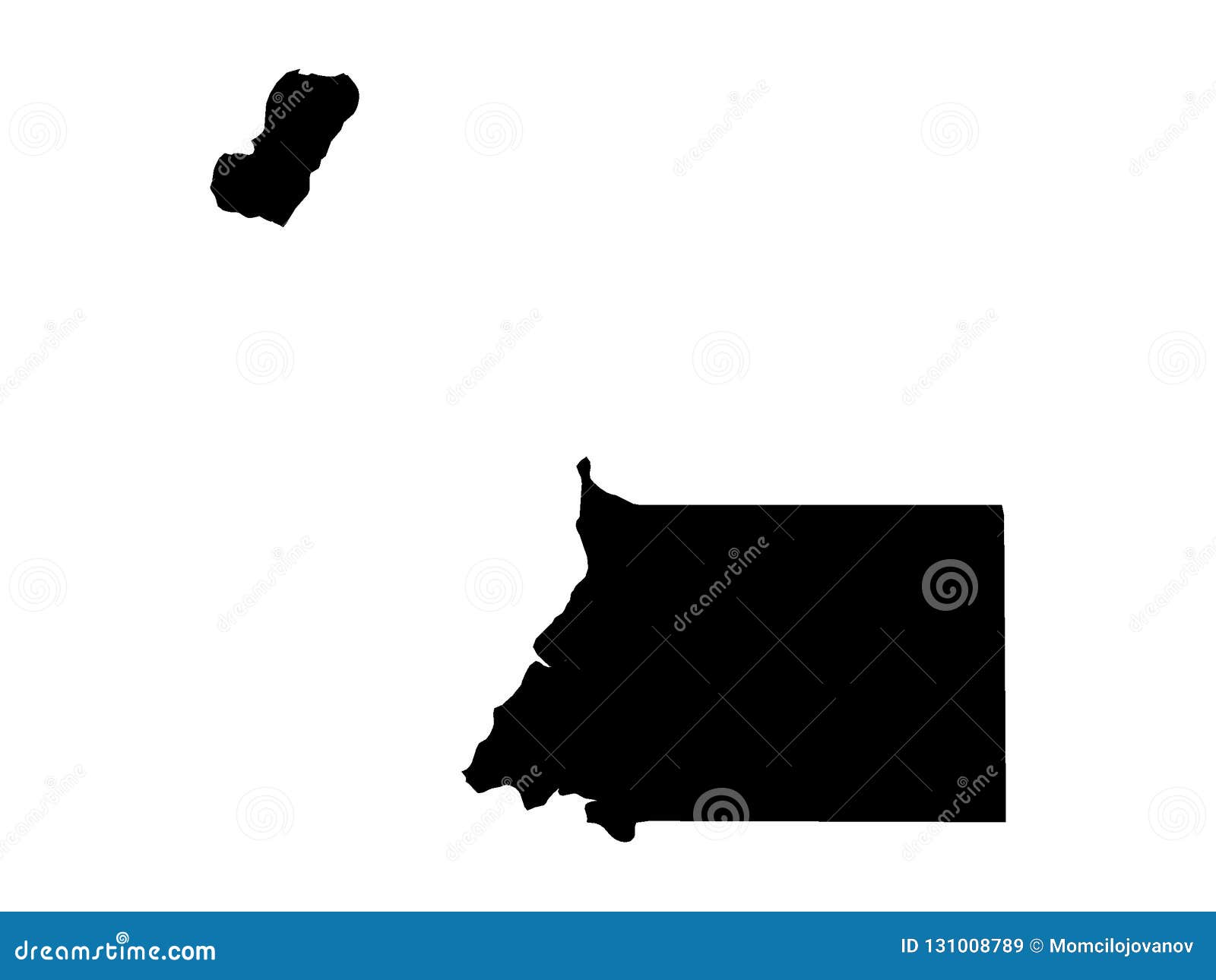 Black Map of Equatorial Guinea Stock Vector - Illustration of desert ...