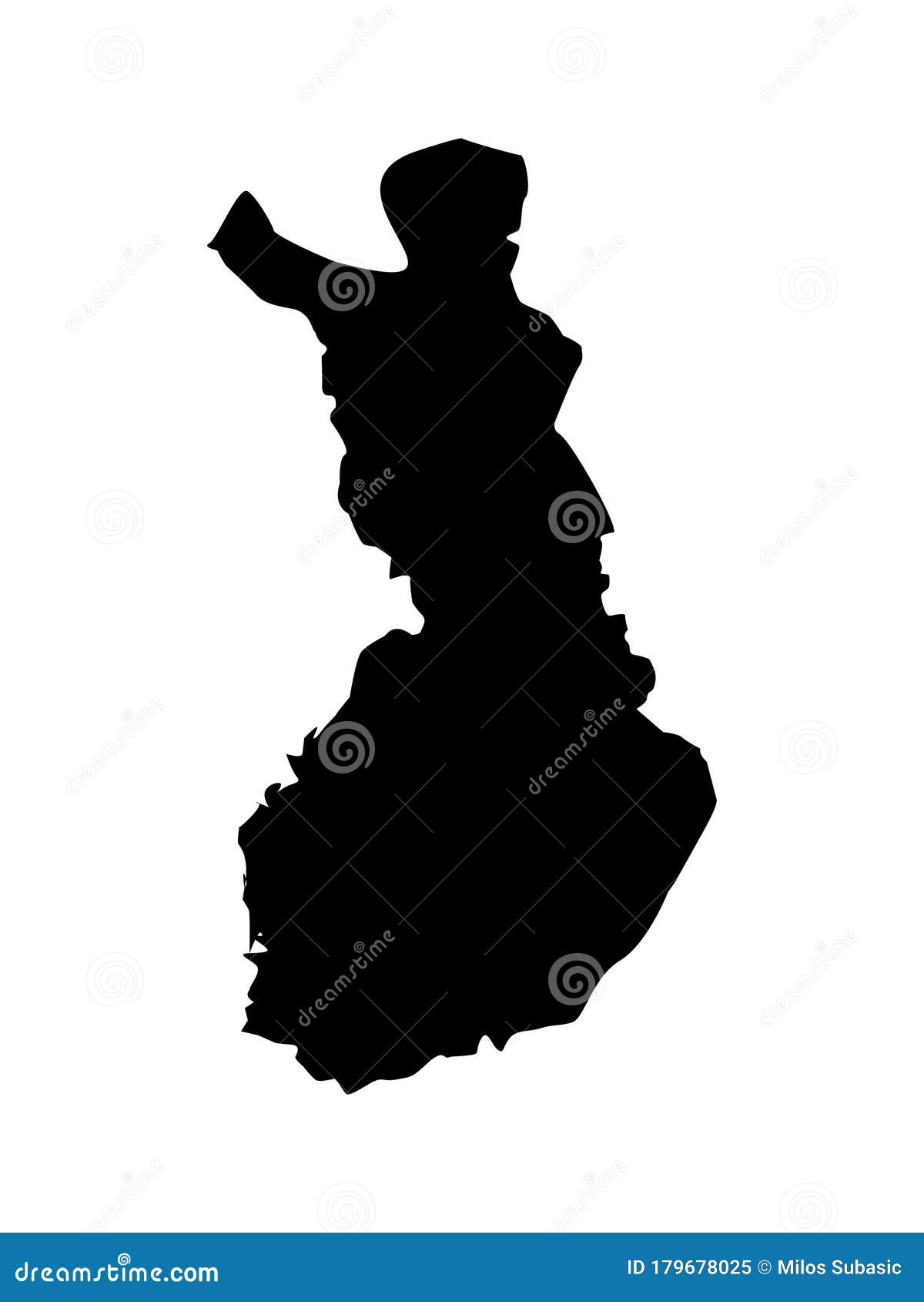 Black Map Of Finland On Gray Europe Map Vector Illustration ...