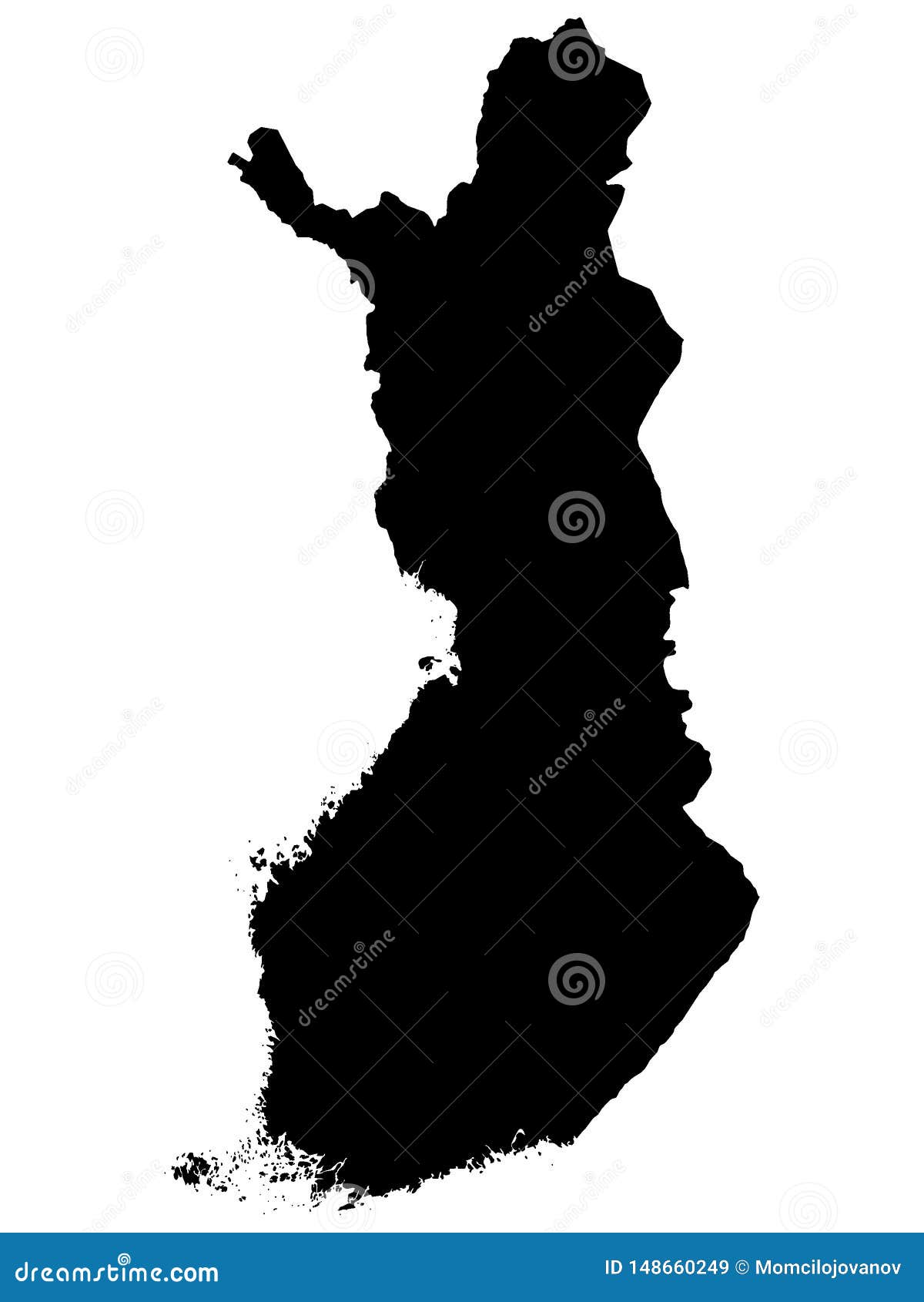 Black Map Of Finland On Gray Europe Map Vector Illustration ...