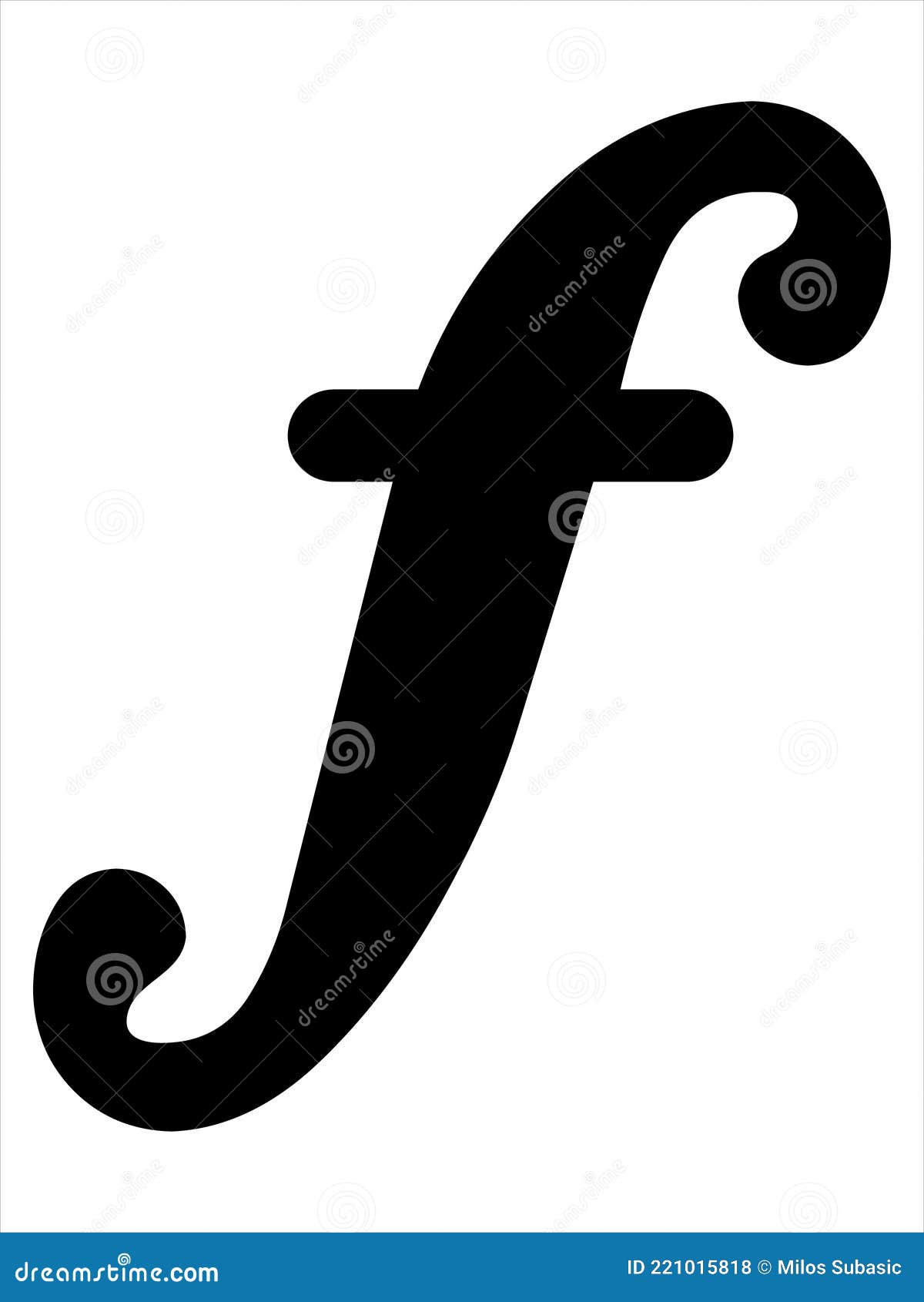 Black Music Symbol of Dynamic Forte Stock Vector - Illustration of ...