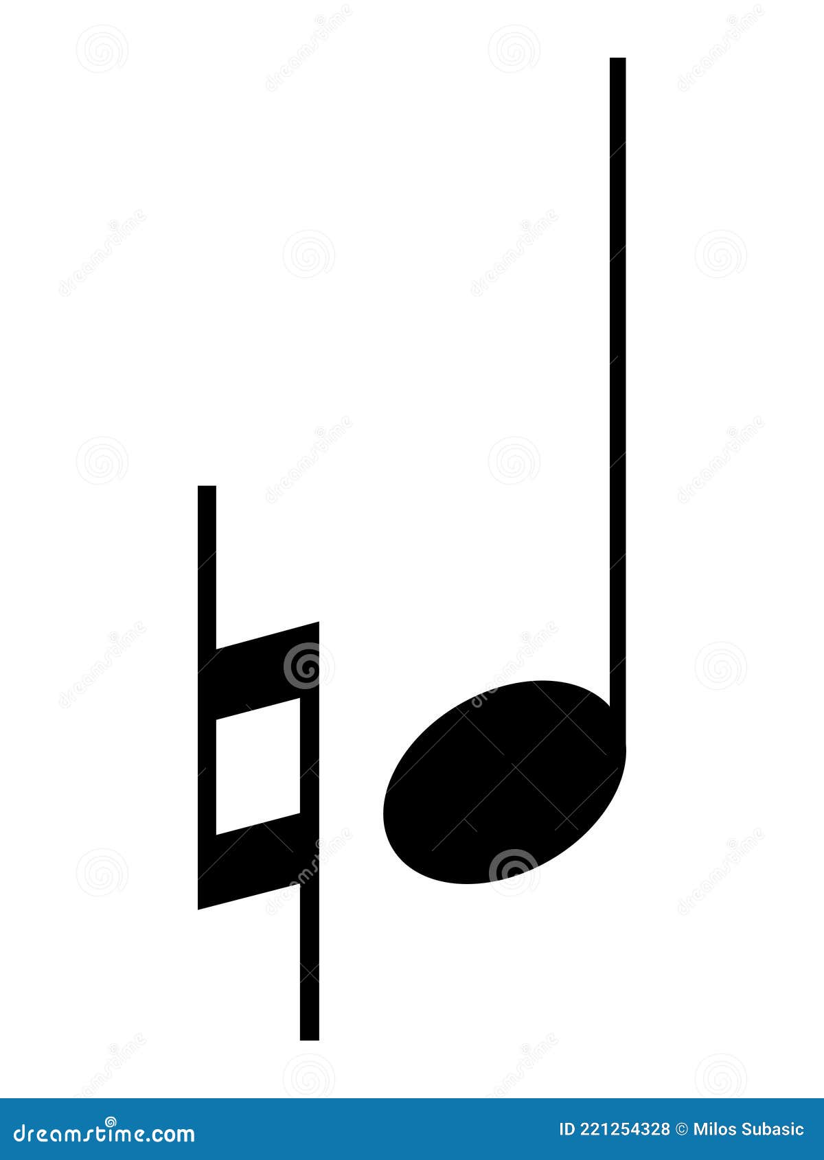 Black Music Symbol of Natural Stock Vector - Illustration of element ...