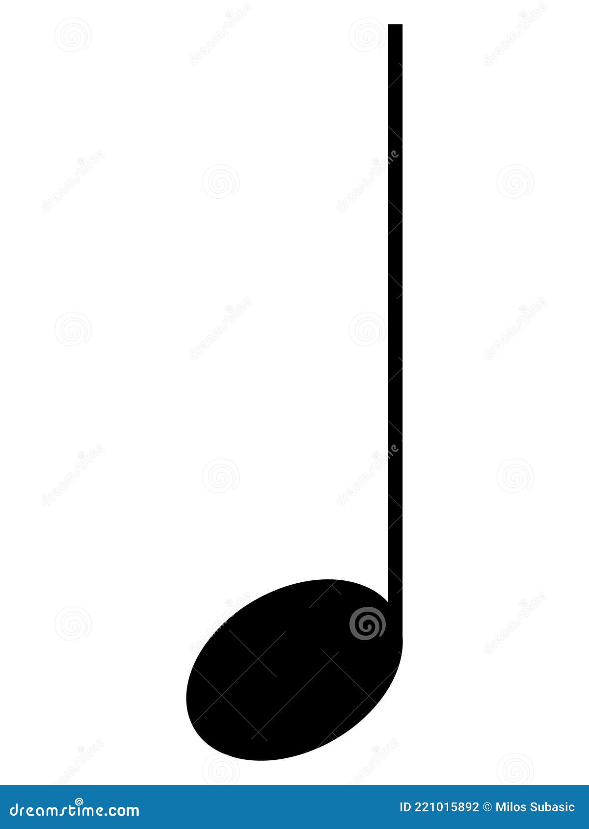 Black Music Symbol of Quarter Note Stock Vector - Illustration of black ...