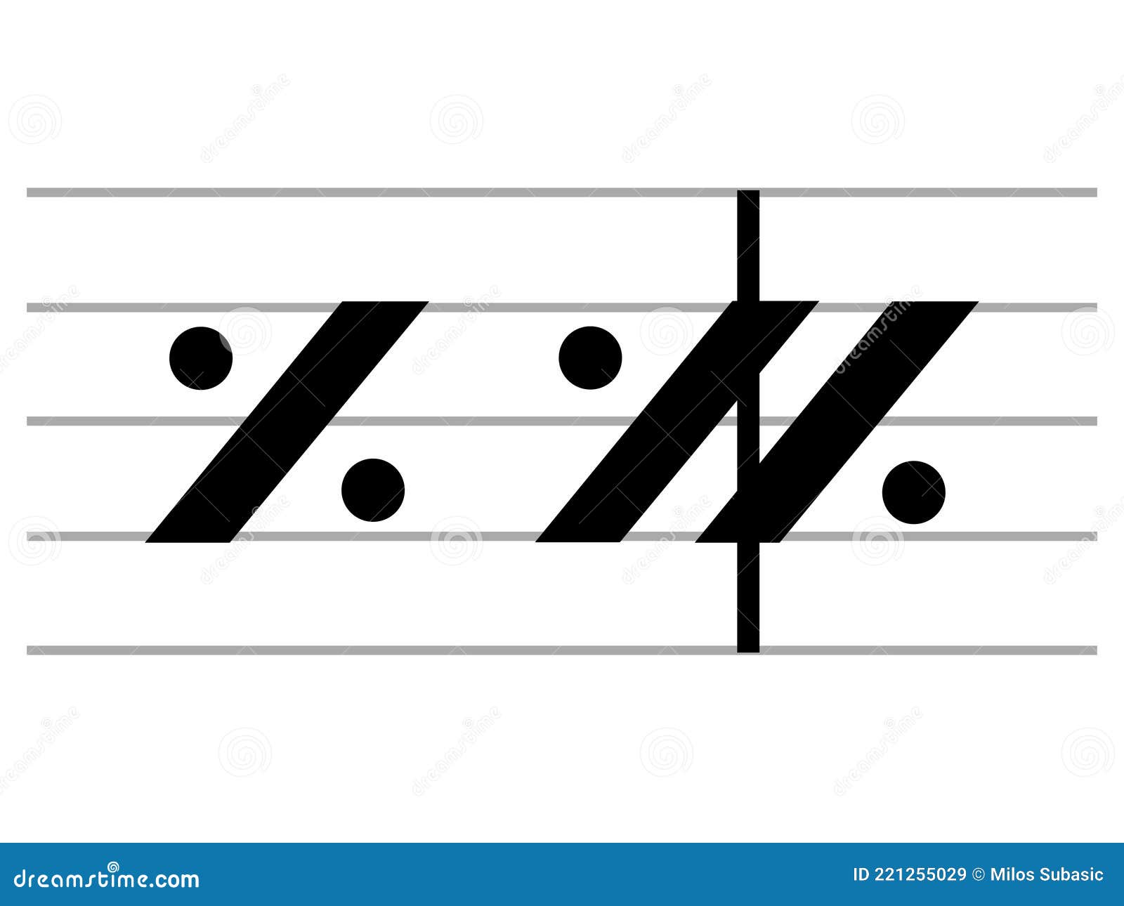 Black Music Symbol of Simile Marks on Ledger Lines Stock Vector ... Black Music Symbol of Simile Marks on Ledger Lines Stock Vector ...