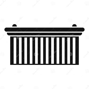 Simplified Black Icon of Ionic Column Stock Vector - Illustration of ...