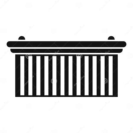 Simplified Black Icon of Ionic Column Stock Vector - Illustration of ...