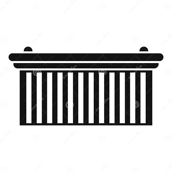 Simplified Black Icon of Ionic Column Stock Vector - Illustration of ...