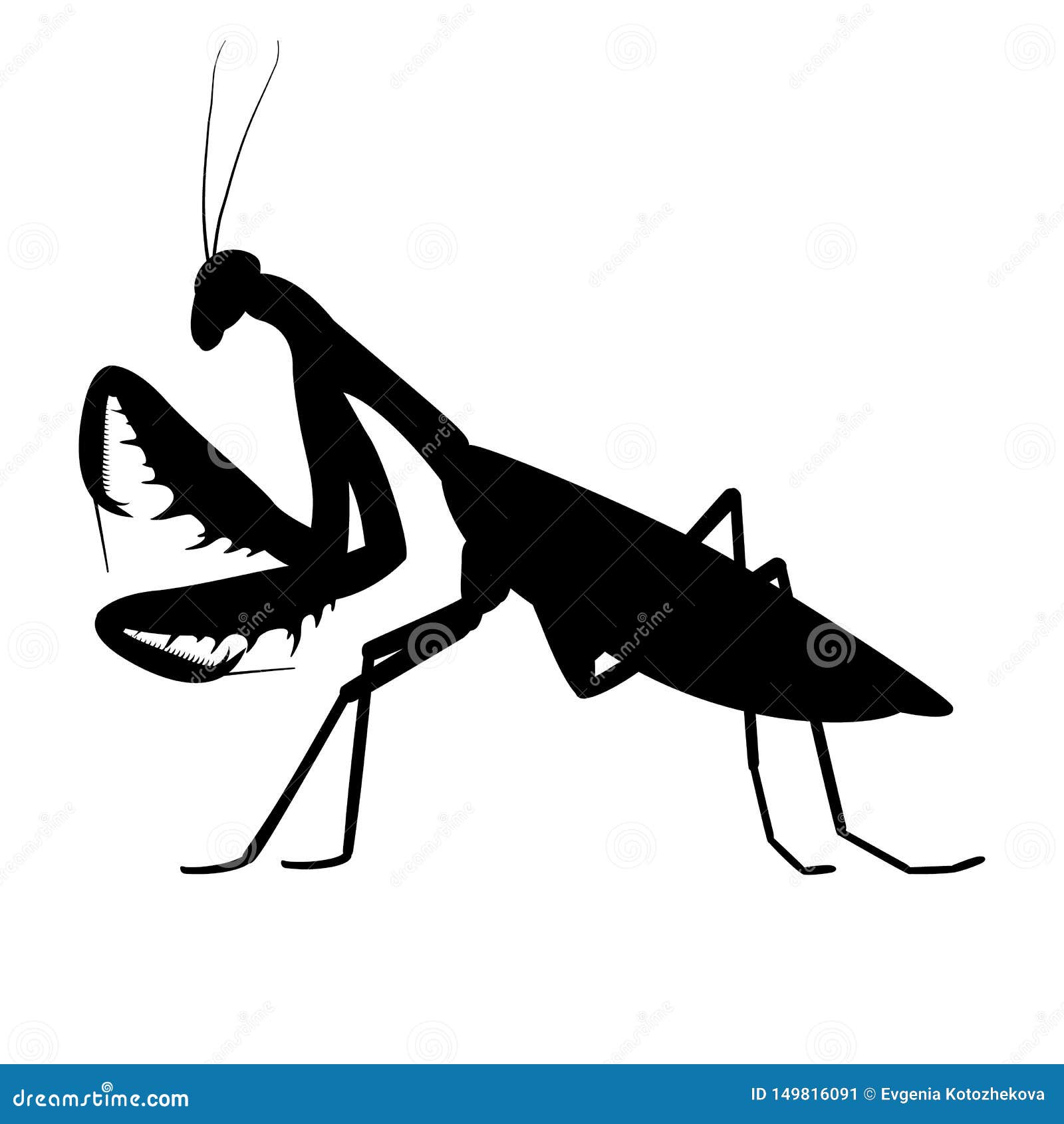 Praying Mantis Silhouette