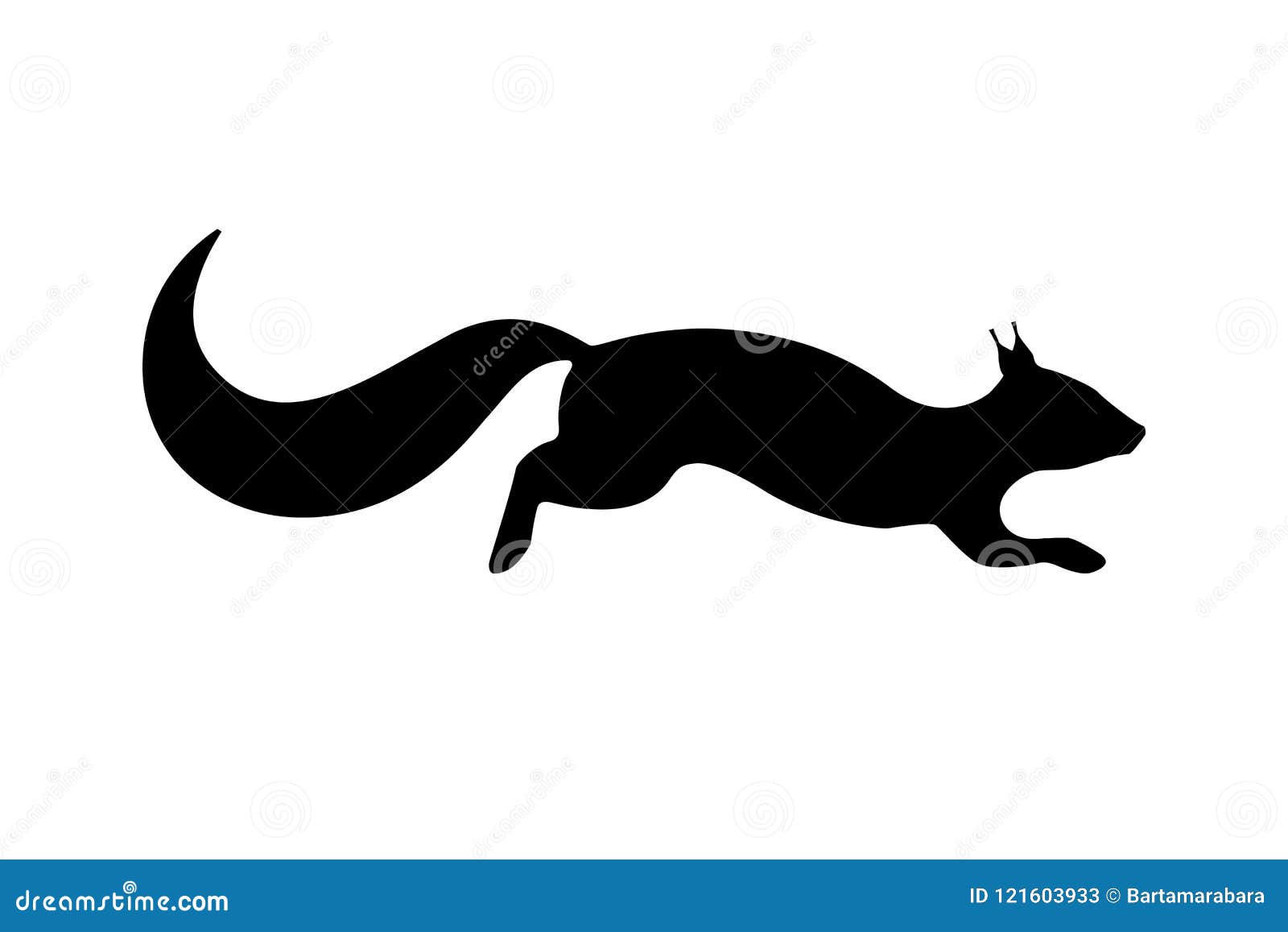 Running Squirrel Silhouette