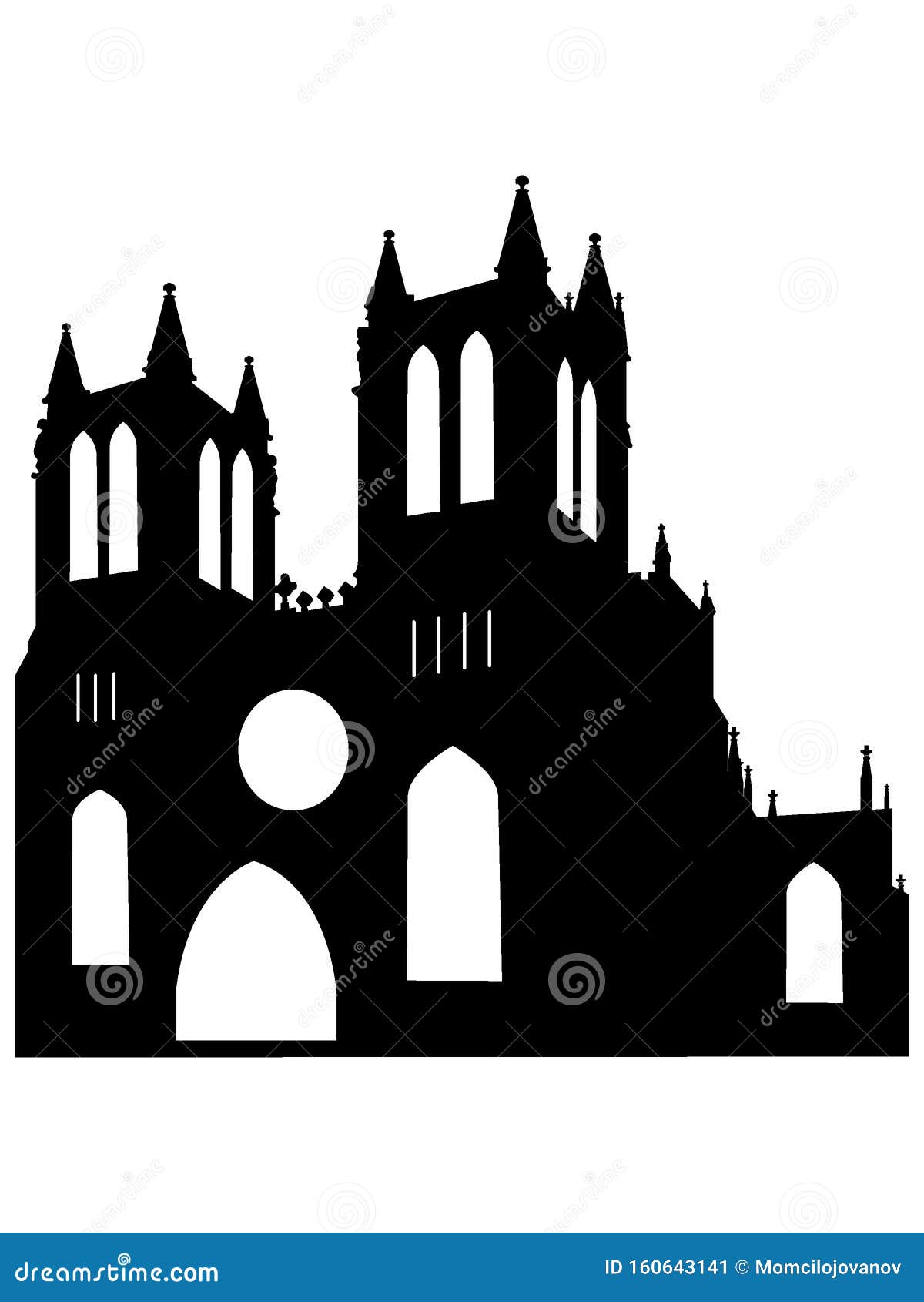 Black Silhouette of Symbol of Bristol - Bristol Cathedral Stock Vector ...
