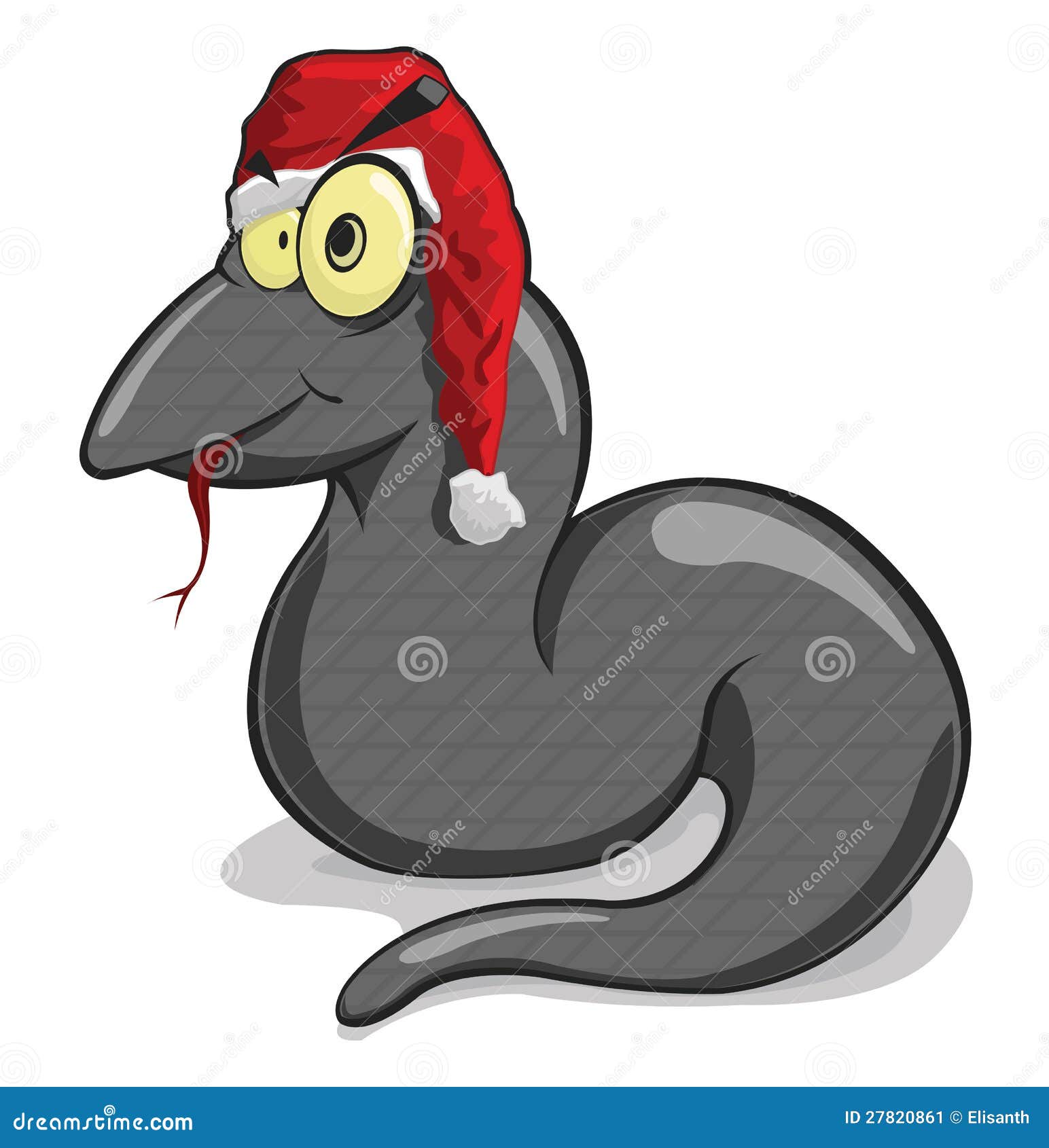 Vector Illustration of Black Snake Stock Vector - Illustration of ...