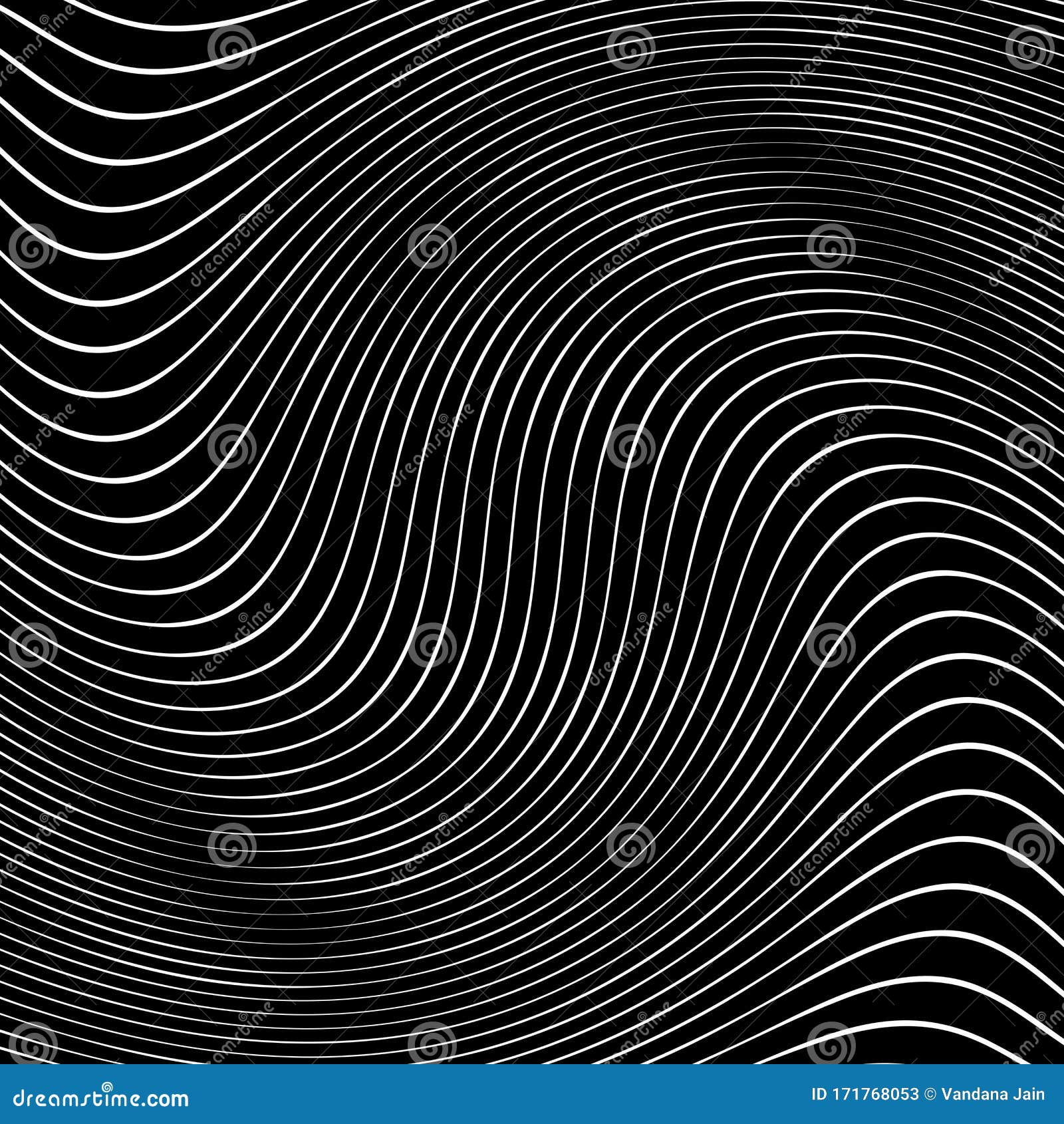 Abstract Black And White Geometric Stripes.hypnosis Spiral.Seamless ...