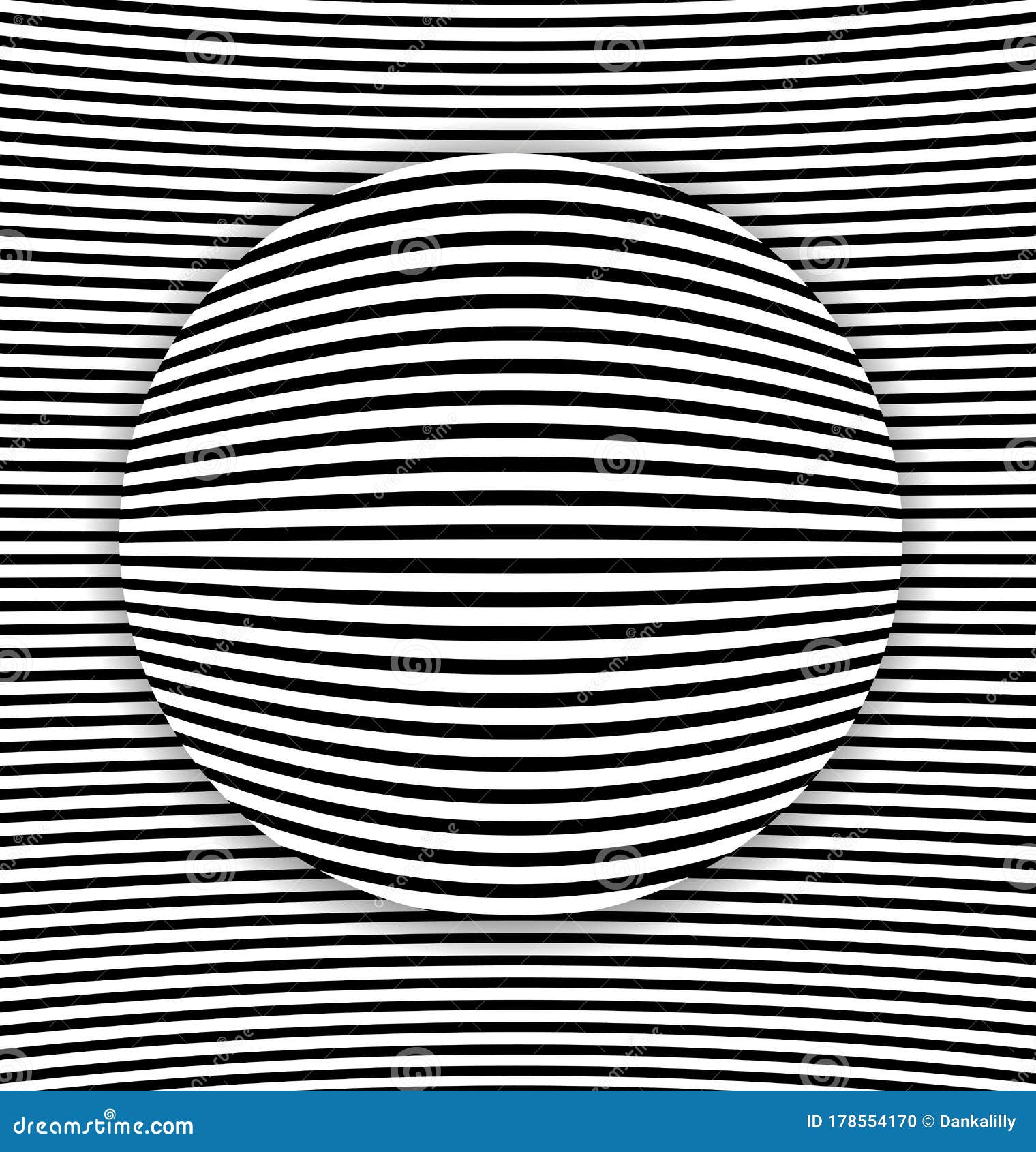 Vector Illustration Black and White Abstract Lines and Ball Stock ...