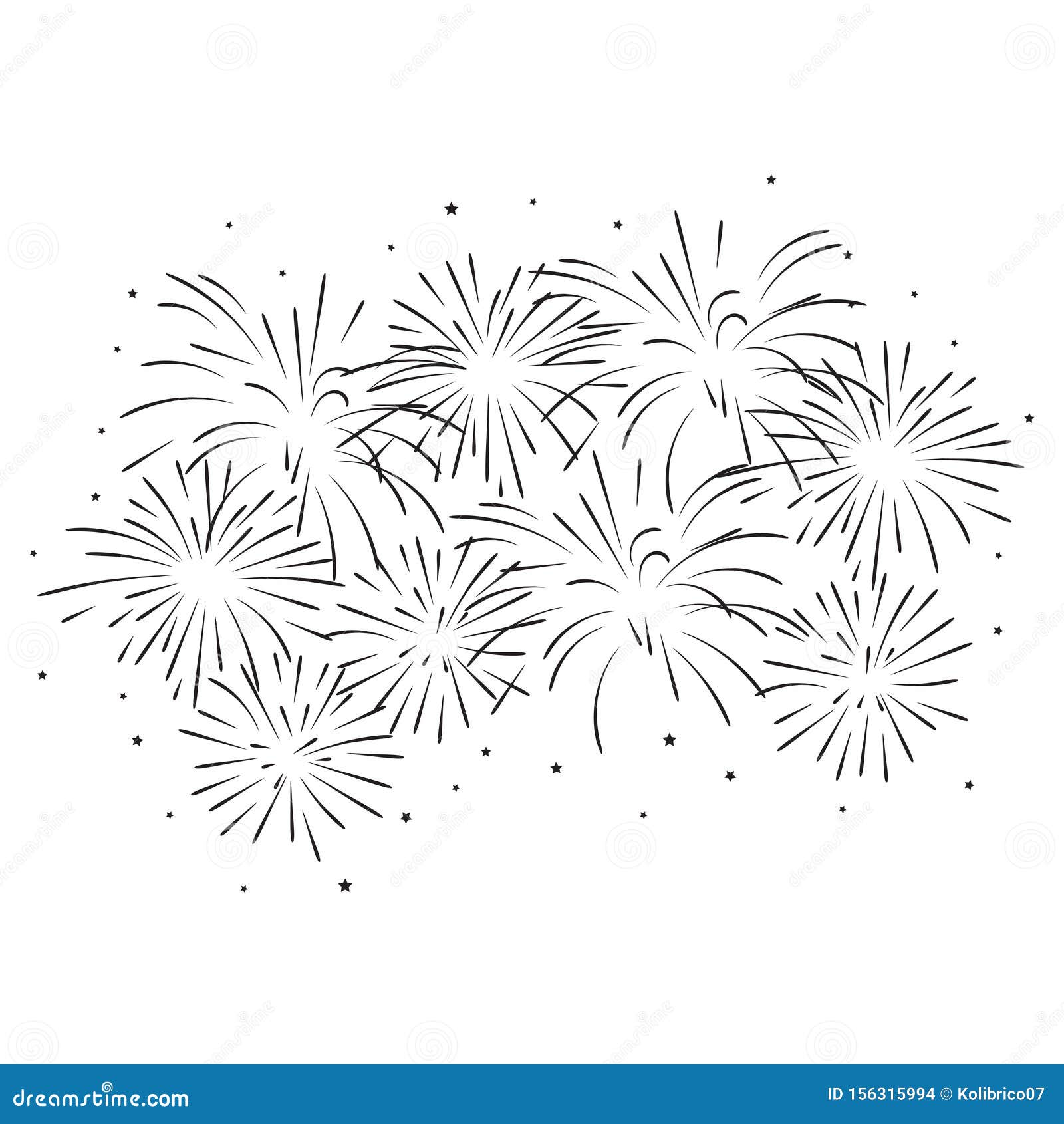 Black and White Fireworks with Stars Stock Vector - Illustration of ... Black and White Fireworks with Stars Stock Vector - Illustration of ...