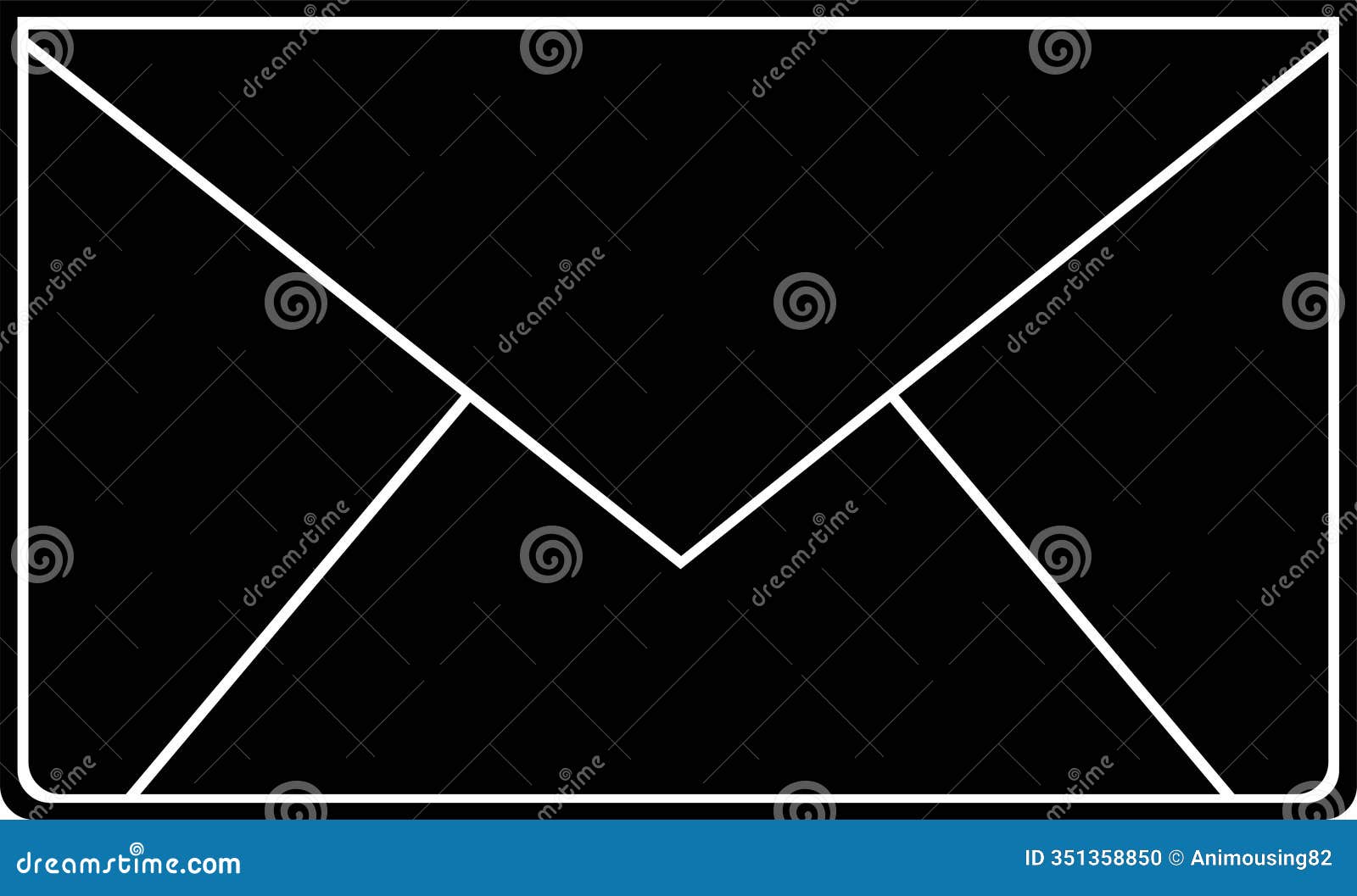 Vector Illustration Black and White Symbol Envelope Letter Stock Vector ...