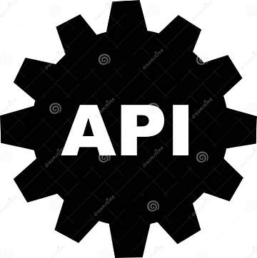 Vector Illustration Black and White Symbol Api Web Concept Stock ...