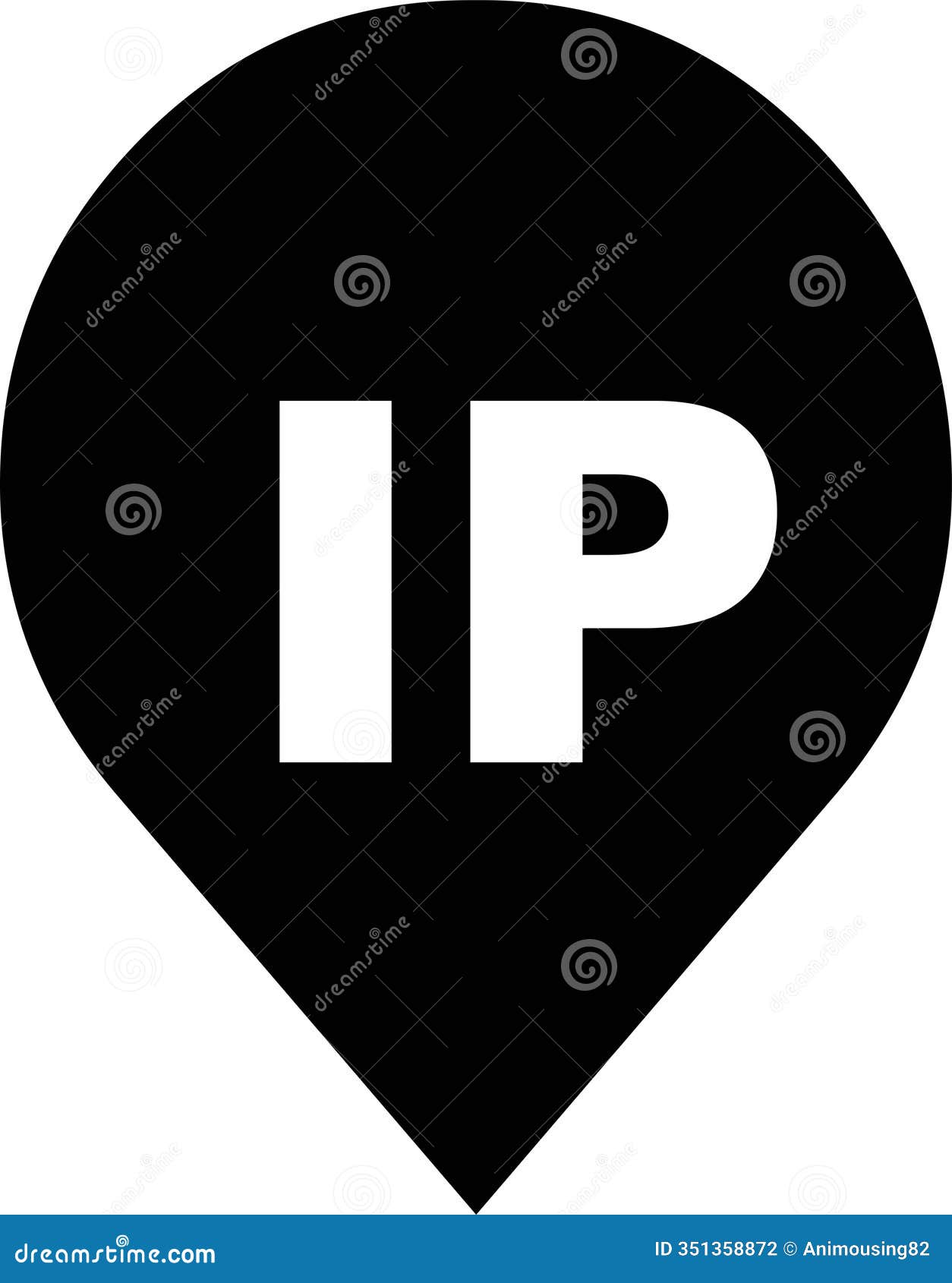 Vector Illustration Black and White Ip Symbol Stock Illustration ...