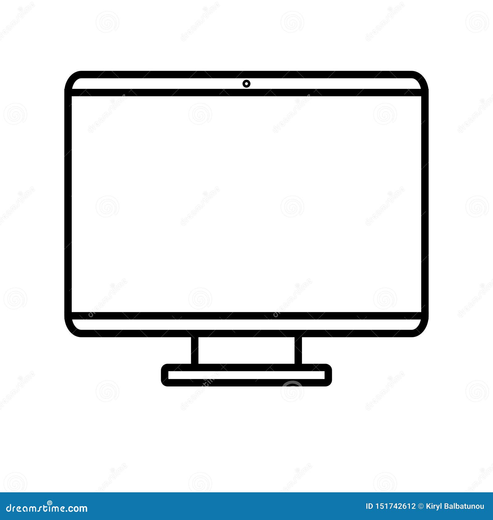 Vector Illustration of a Black and White Modern Digital Icon of a ...