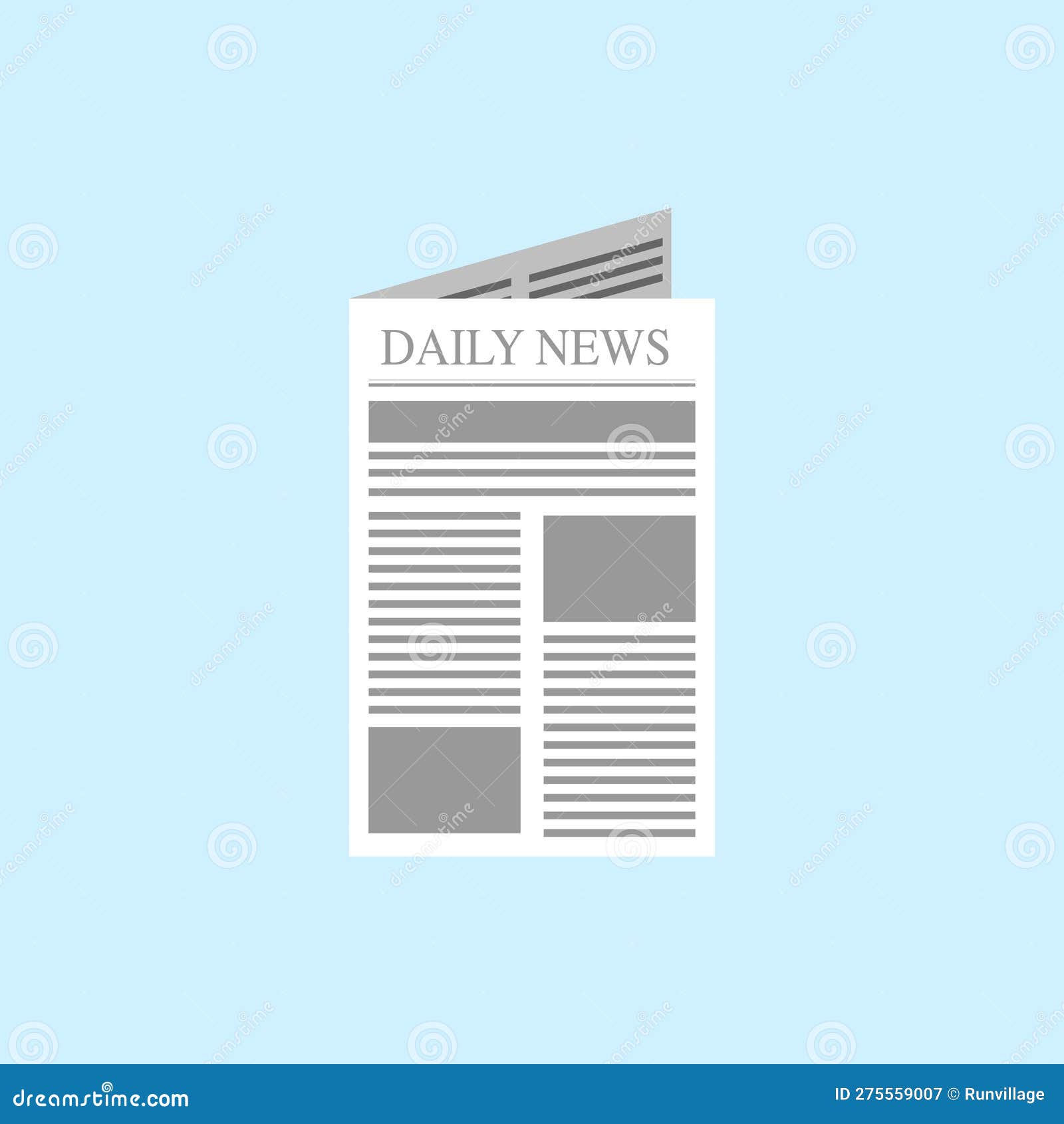 Vector Illustration of Black and White Newspaper Stock Vector ...