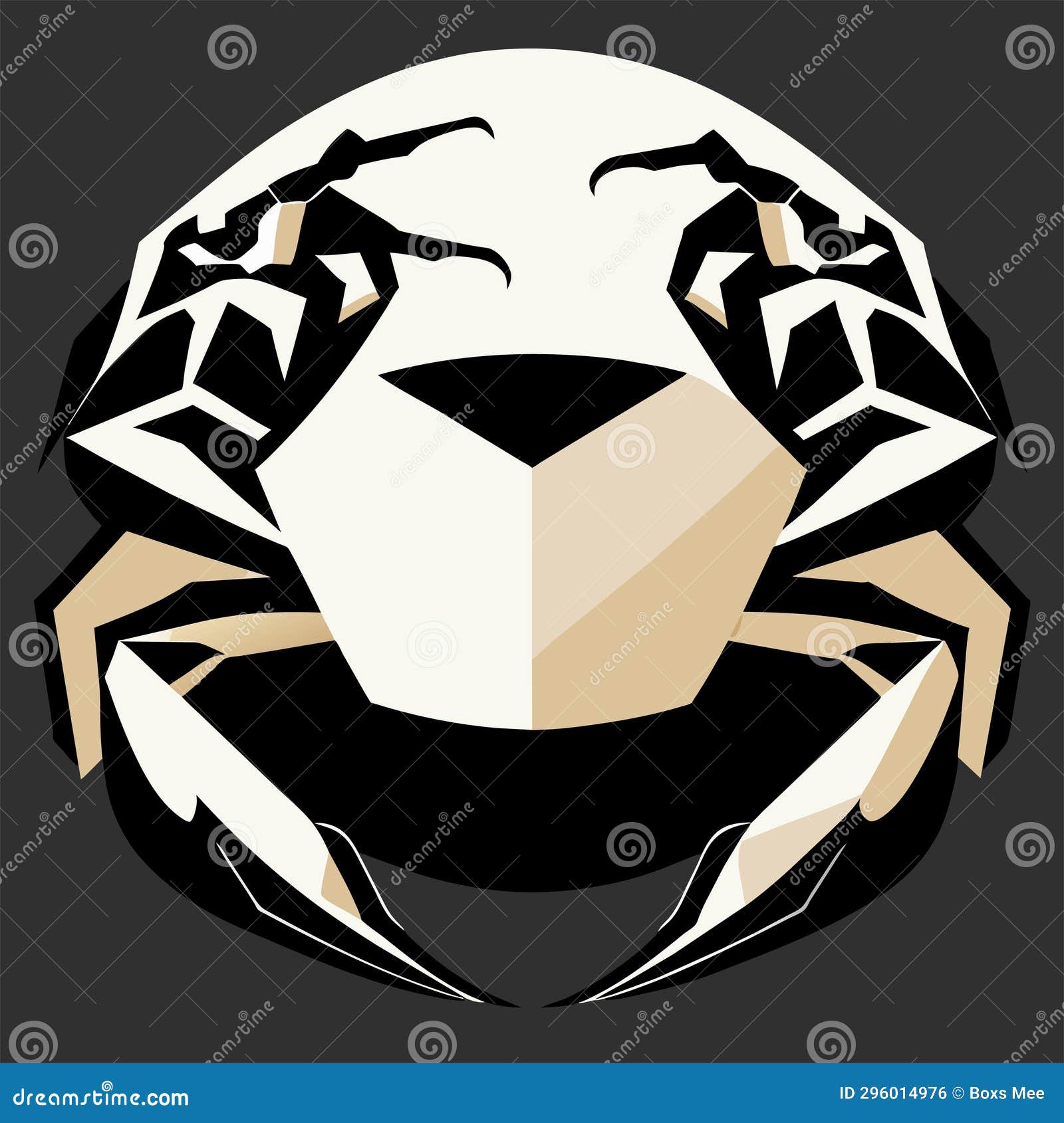 Vector Illustration of a Black and White Robot Skull Isolated on Black ...