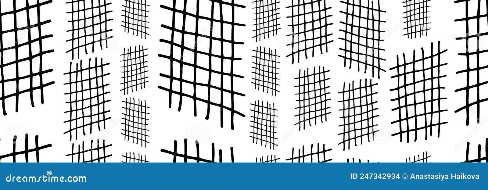 Vector Illustration, Black and White Seamless Lattice Pattern Stock ...