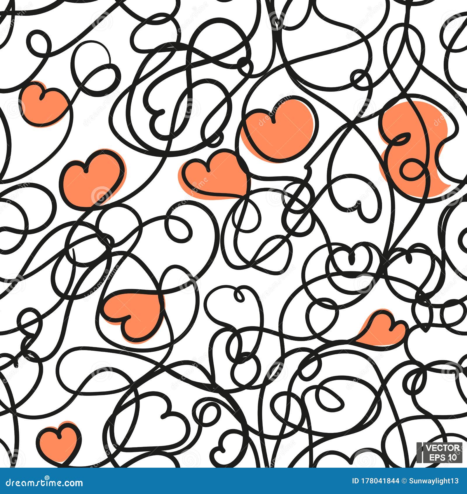 Scribble Texture. Black and White Seamless Patterns Stock Illustration ...