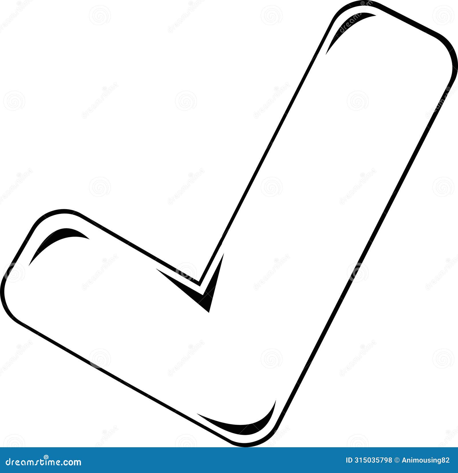 Vector Illustration Black and White Symbol Checkmark or Checklist Stock ...