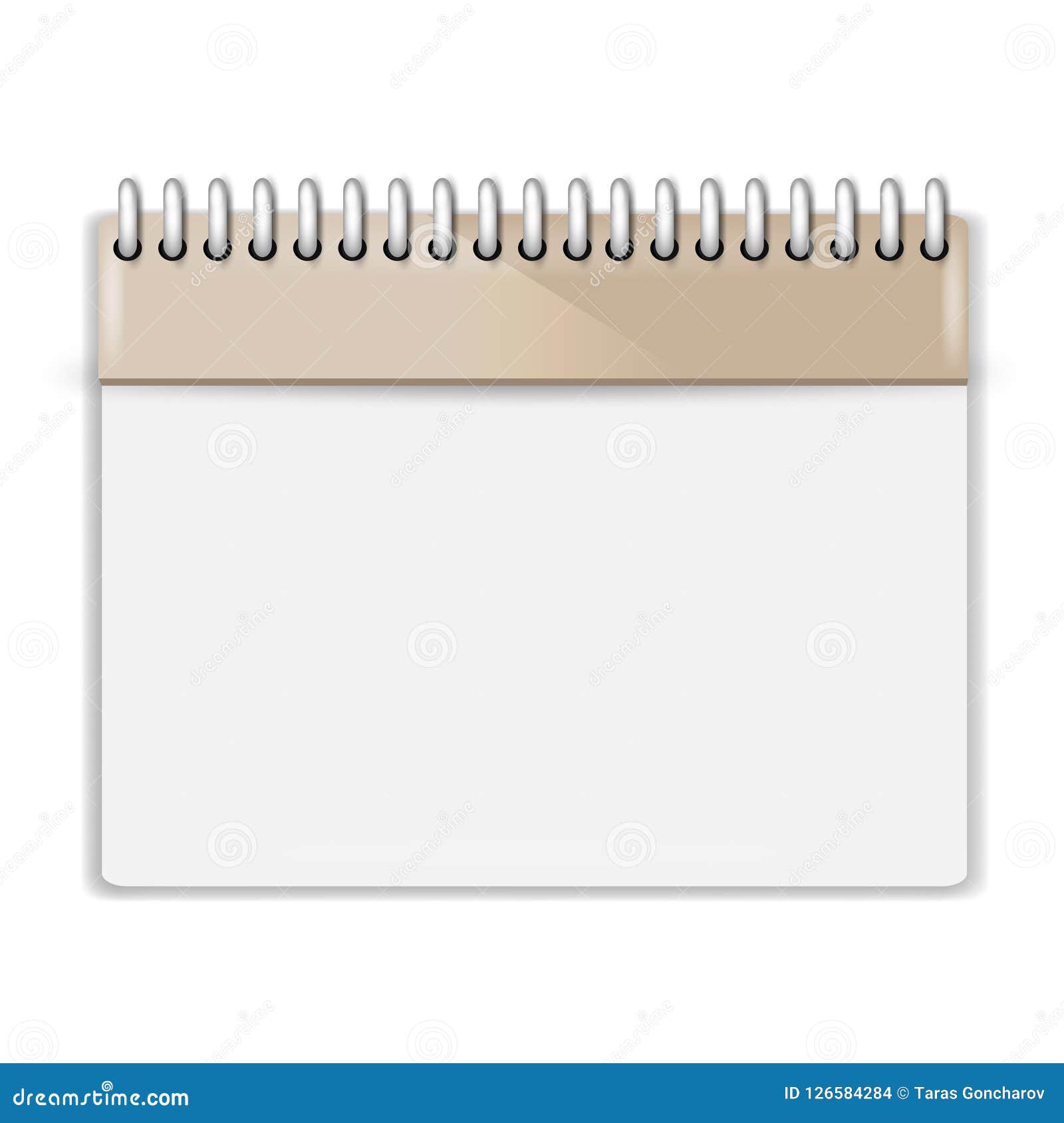 Vector Illustration of Blank Calendar Stock Vector - Illustration of ...