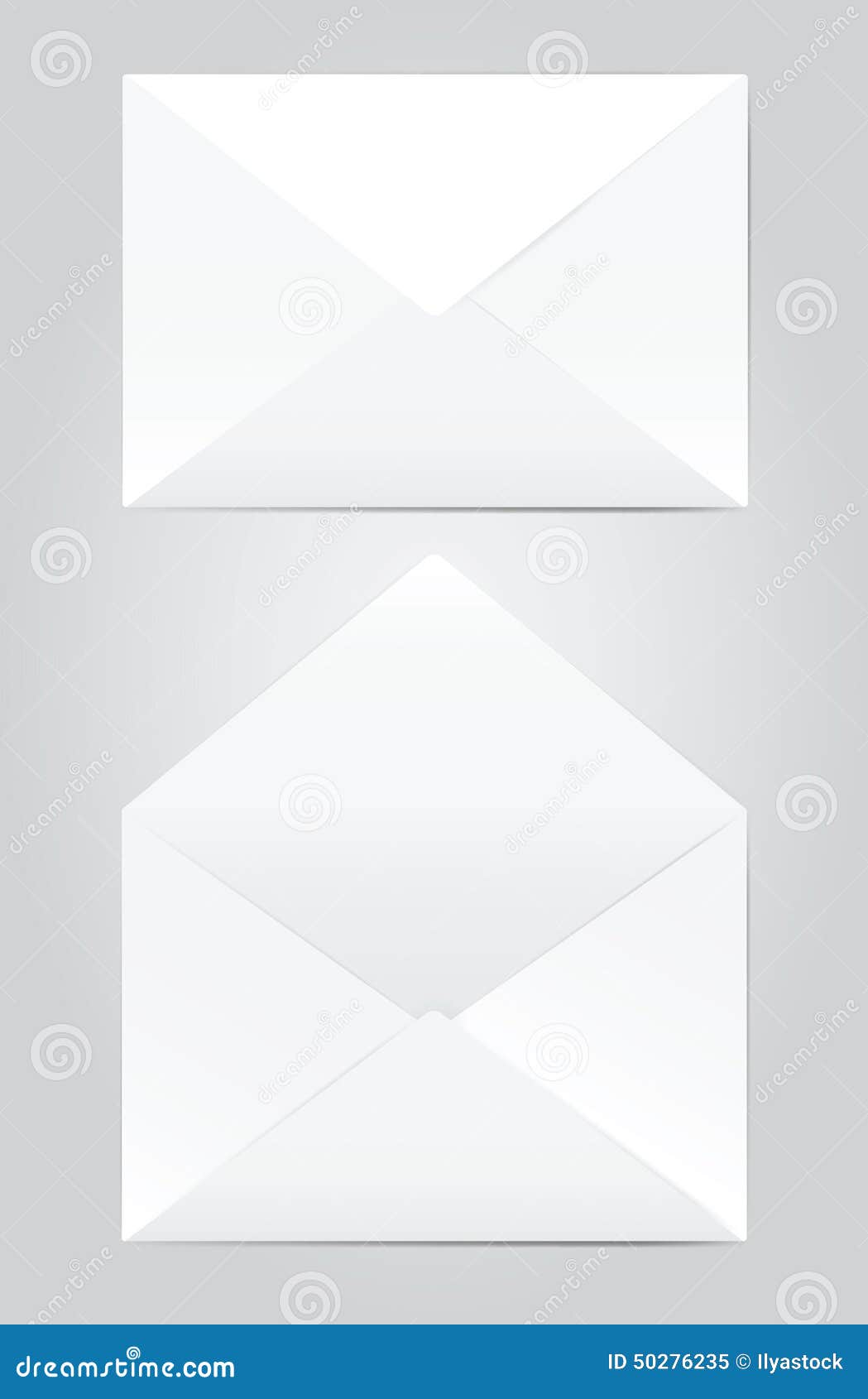 Vector Illustration of Blank Open and Closed Envelope Stock Vector ...