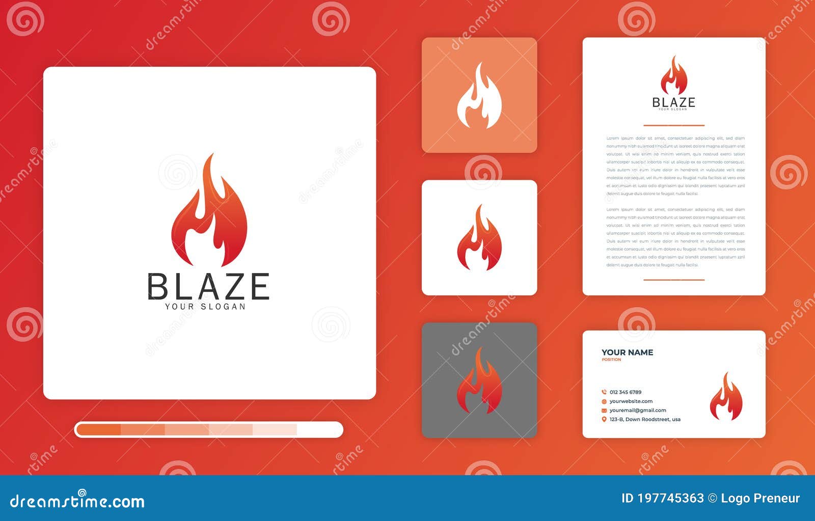 Vector Illustration Blaze Logo Design | CartoonDealer.com #197745363
