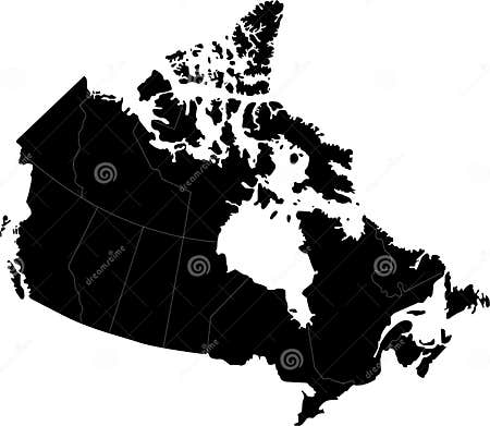 Canada Map stock vector. Illustration of america, district - 134480733