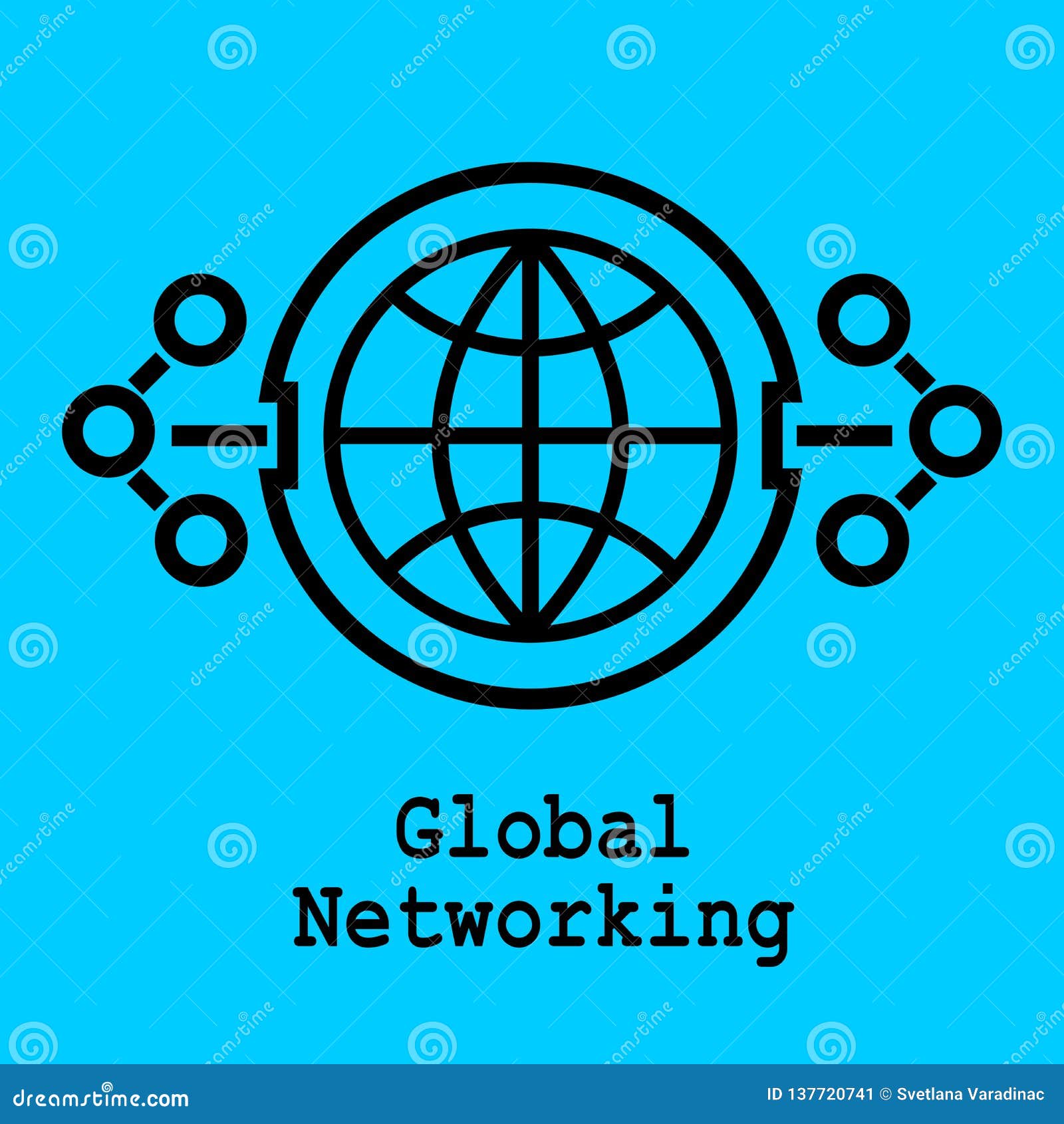 Global Networking Flat Icon. Stock Vector - Illustration of bitcoin ...