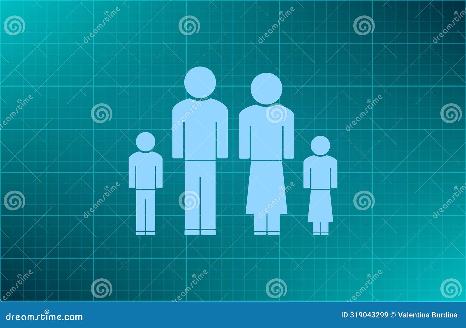 Vector Illustration Blue Background Stock Vector - Illustration of ...