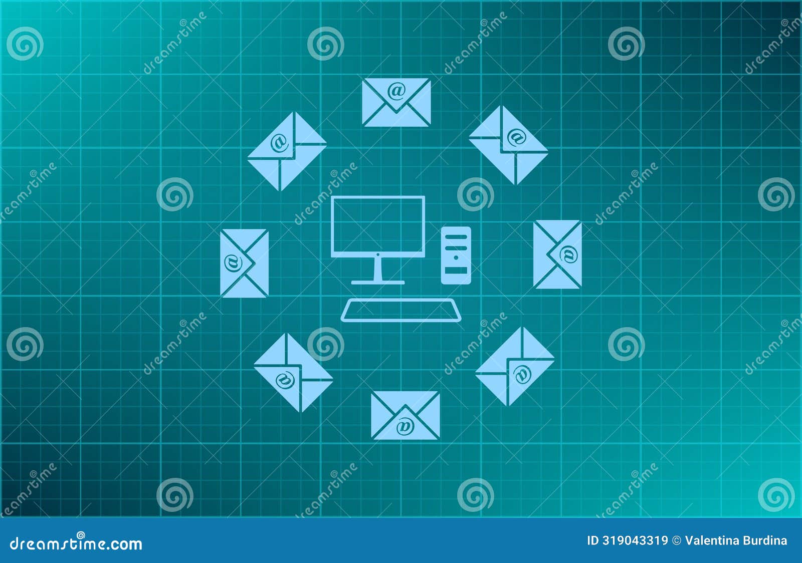 Vector Illustration Blue Background Stock Vector - Illustration of ...
