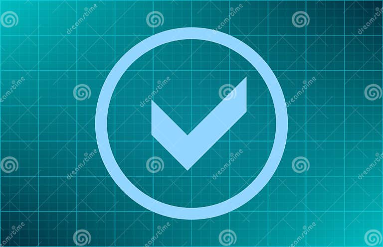 Vector Illustration Blue Background Stock Vector - Illustration of tick ...